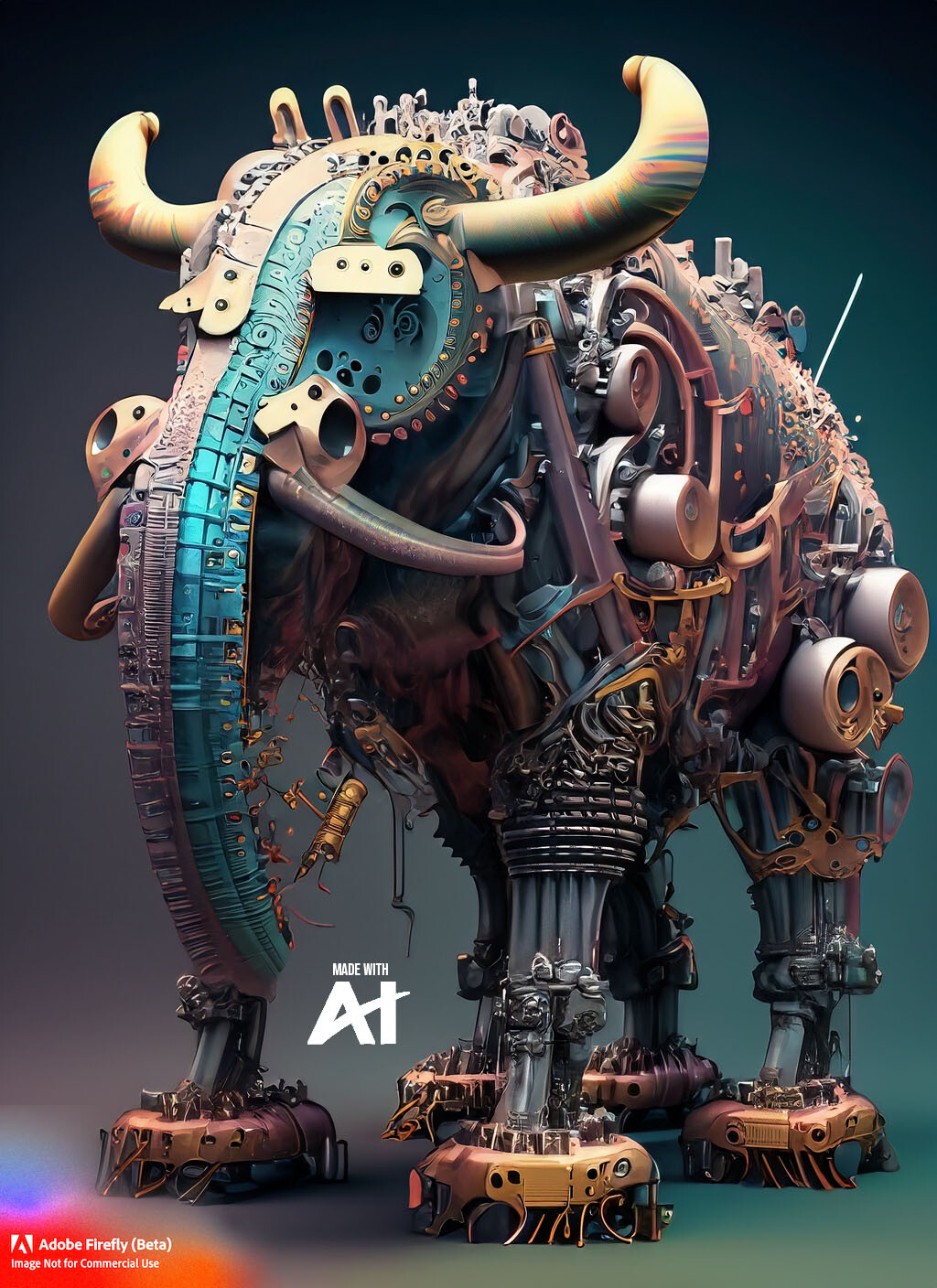 ArtStation - Generative AI- Wildlife Sanctuary made of Machine Parts ...