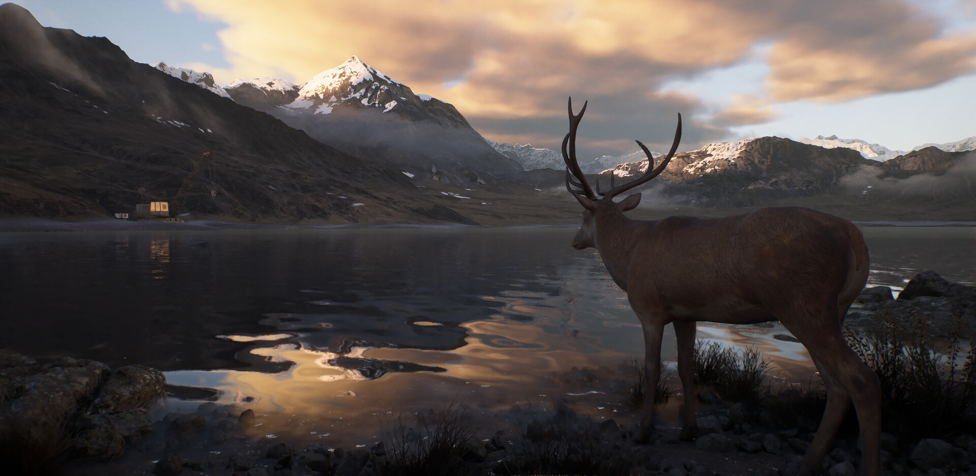 ArtStation - [Gaea+UE5+PCG]-Plateau Lake Environment