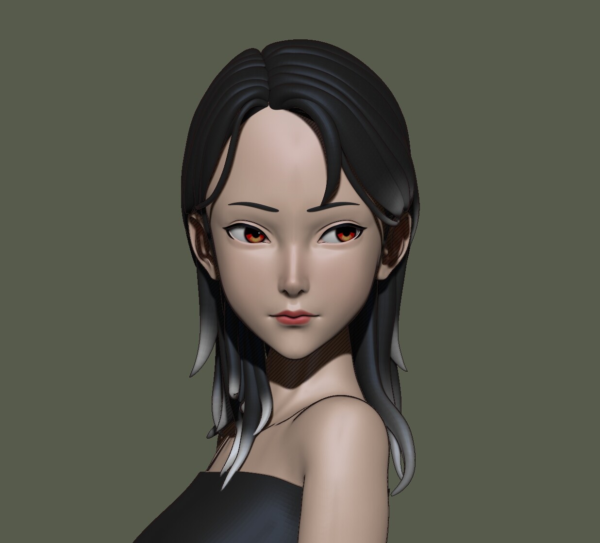 ArtStation - Long haired girl