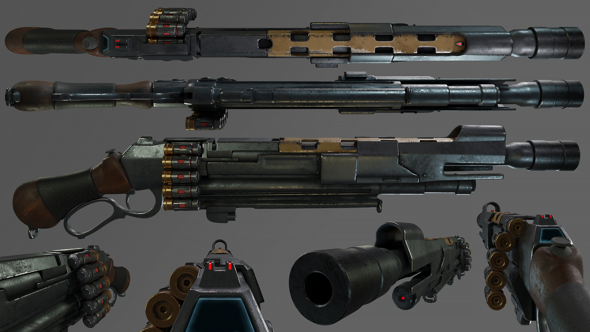ArtStation - Belt-Fed + Lever Action Shotgun
