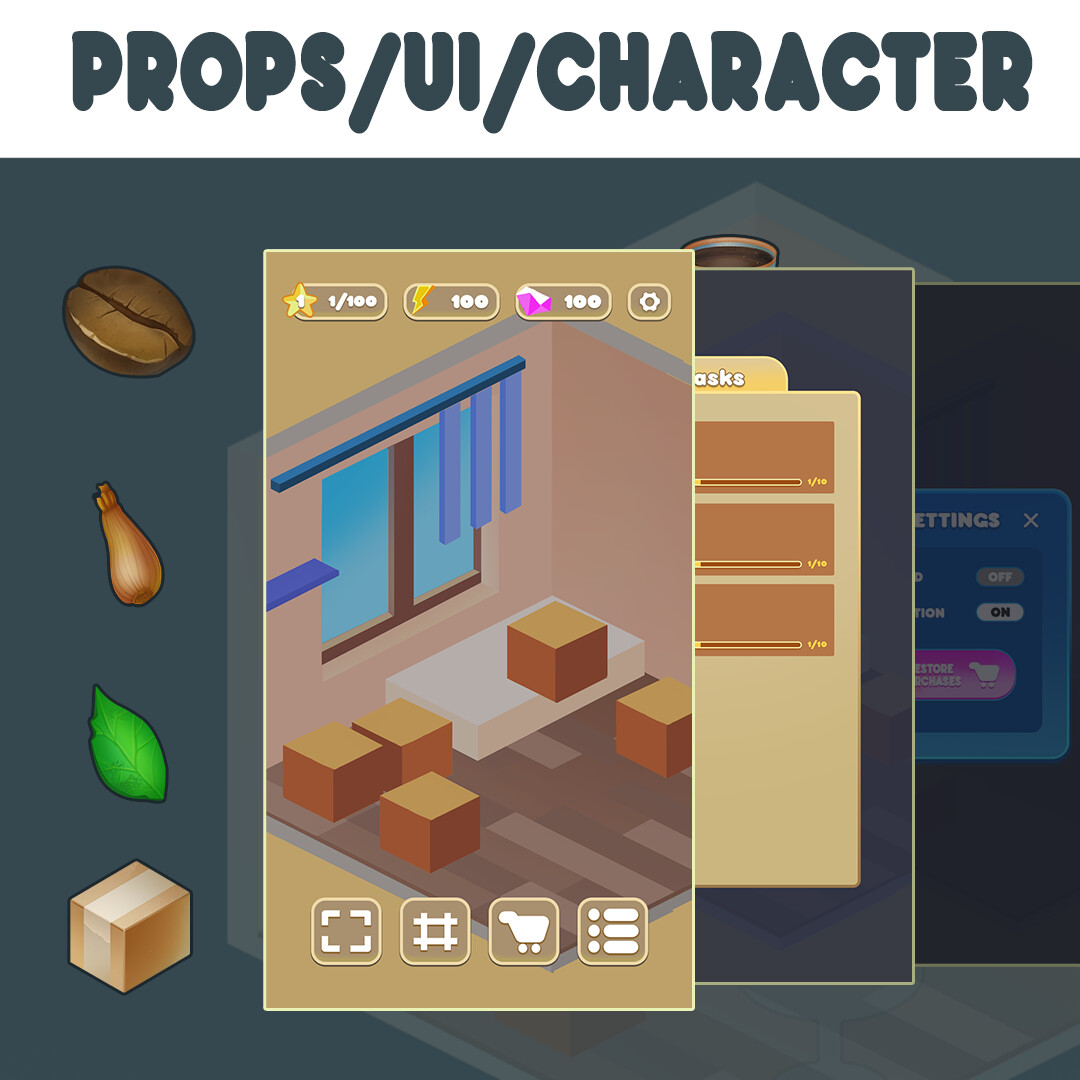 ArtStation - props/ui/character for my game