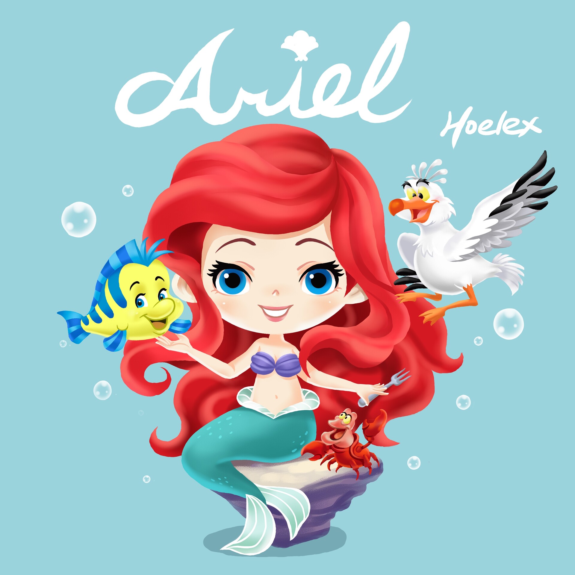 ArtStation - ★【心夢二等身Q版-《小美人魚The Little Mermaid：愛麗兒Ariel》】 ★【ALICE MISA ...