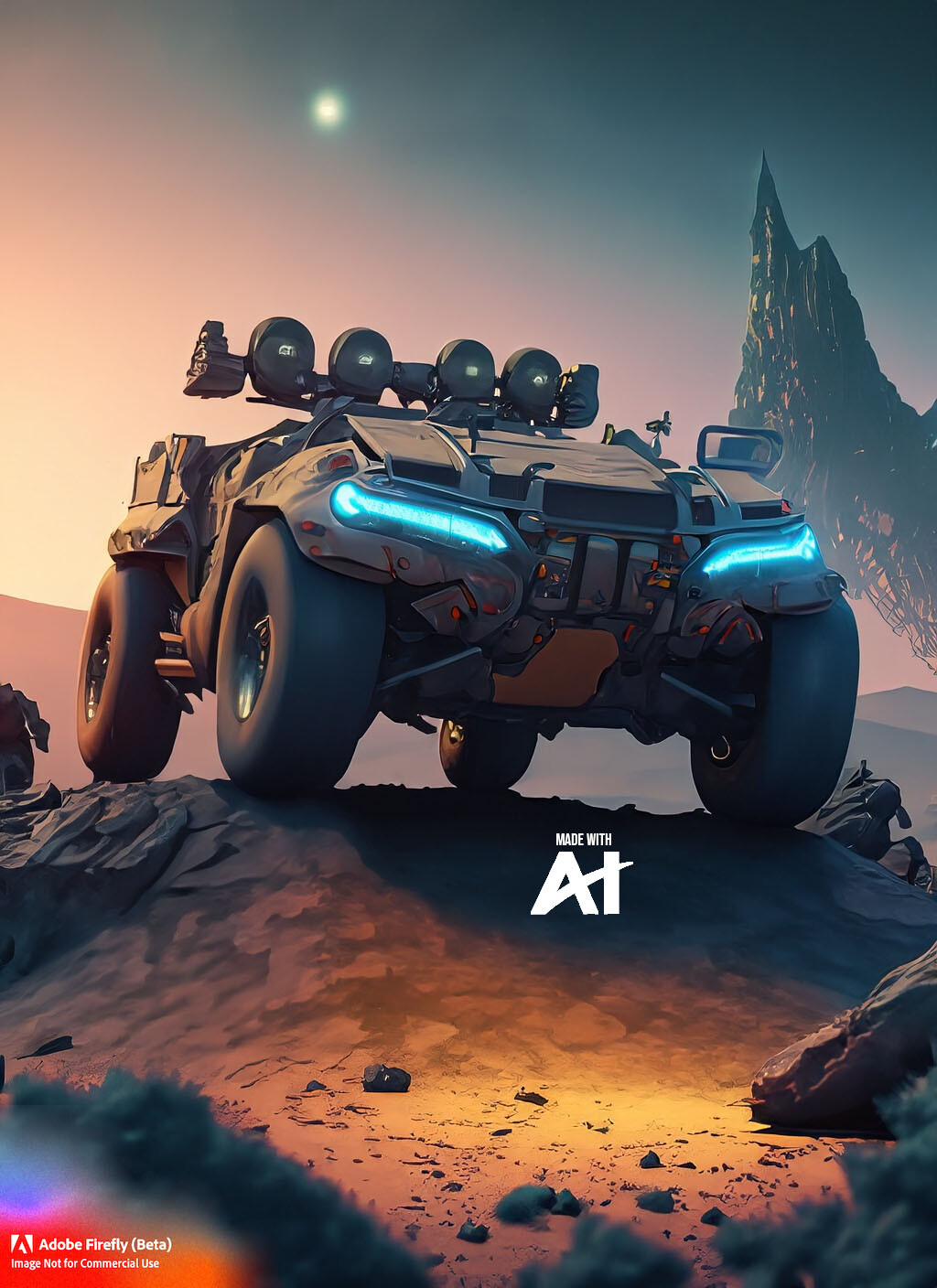 ArtStation - Sci-fi Vehicles on an Alien planet- An 'AI' Concept Art ...