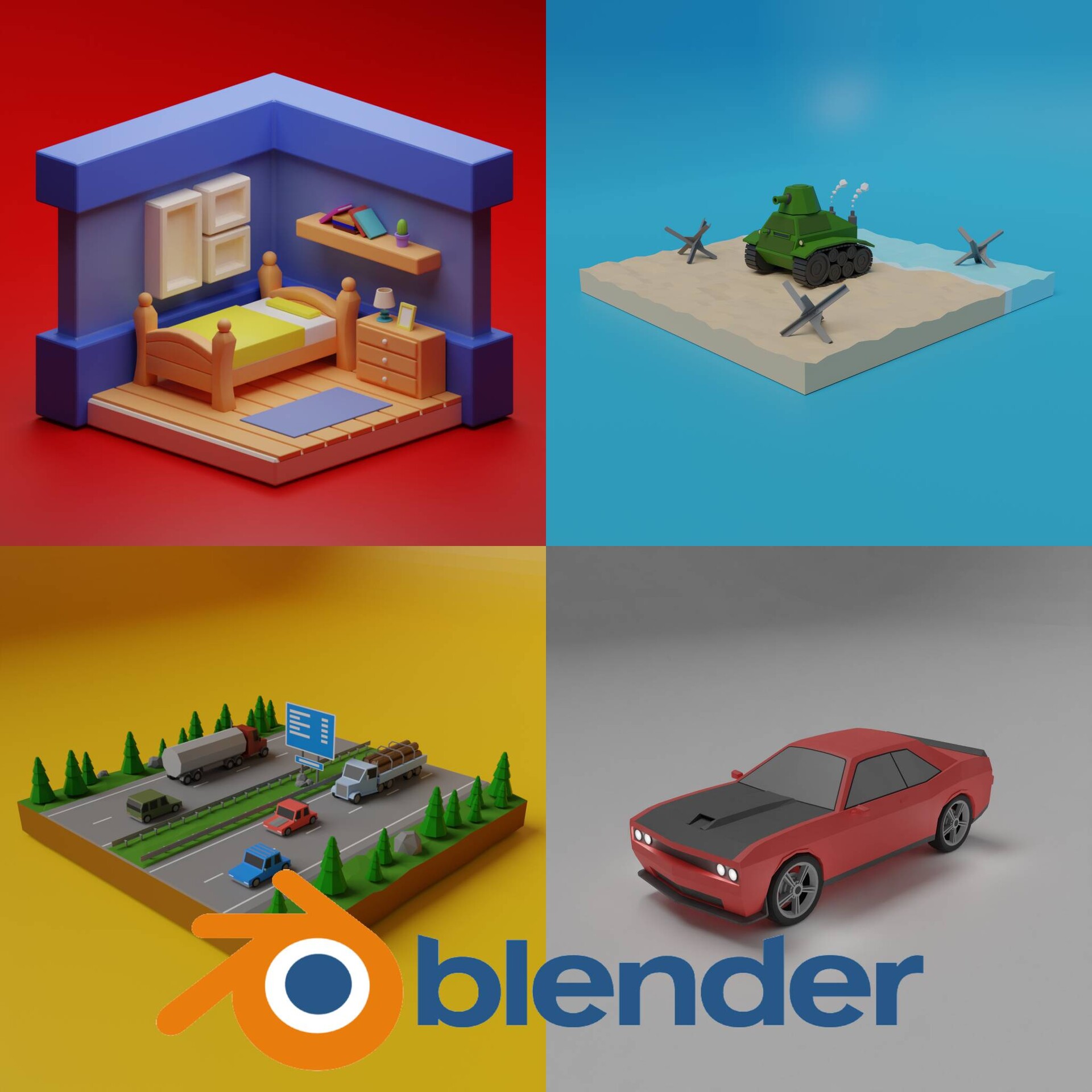 ArtStation - Blender Low-Poly Projects