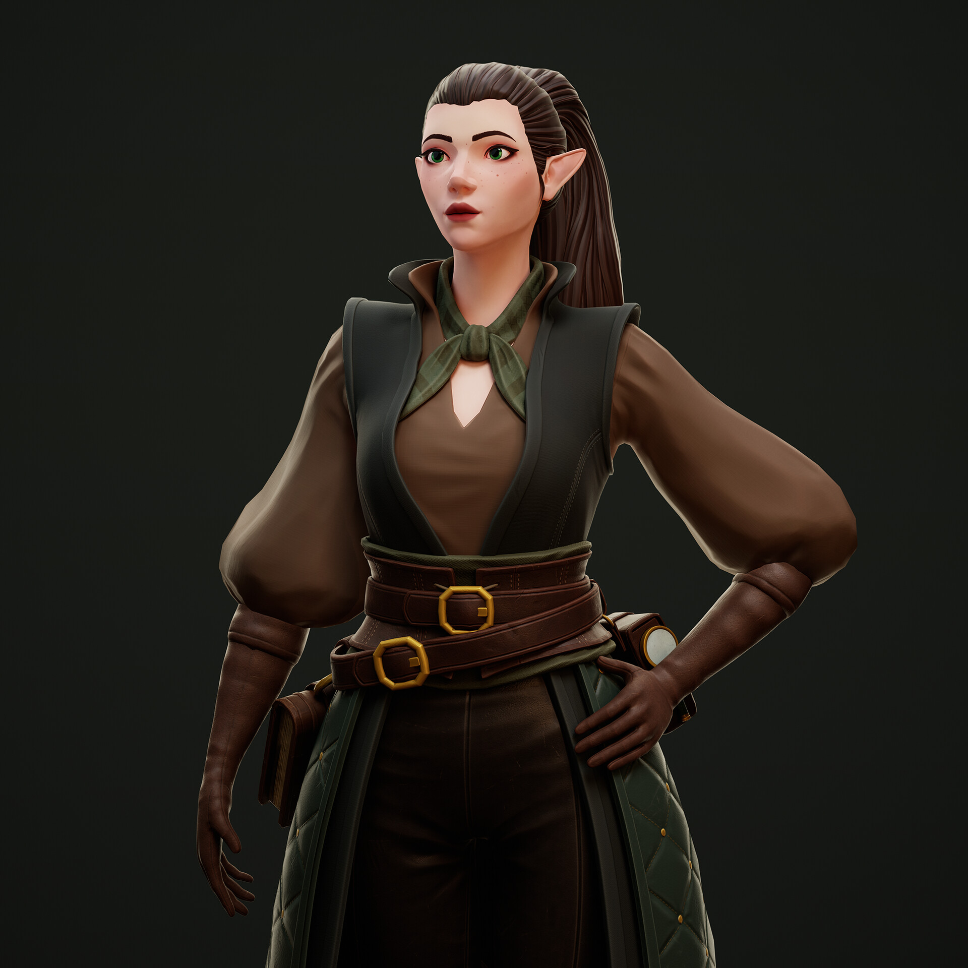 ArtStation - Elf - Game Character - Exam project