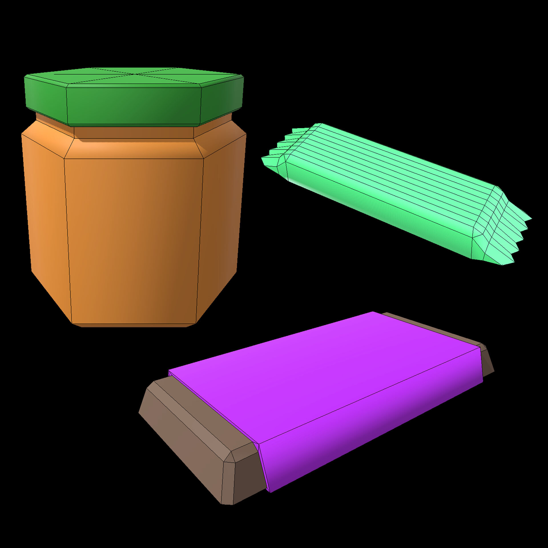 ArtStation - Low Poly Food Props