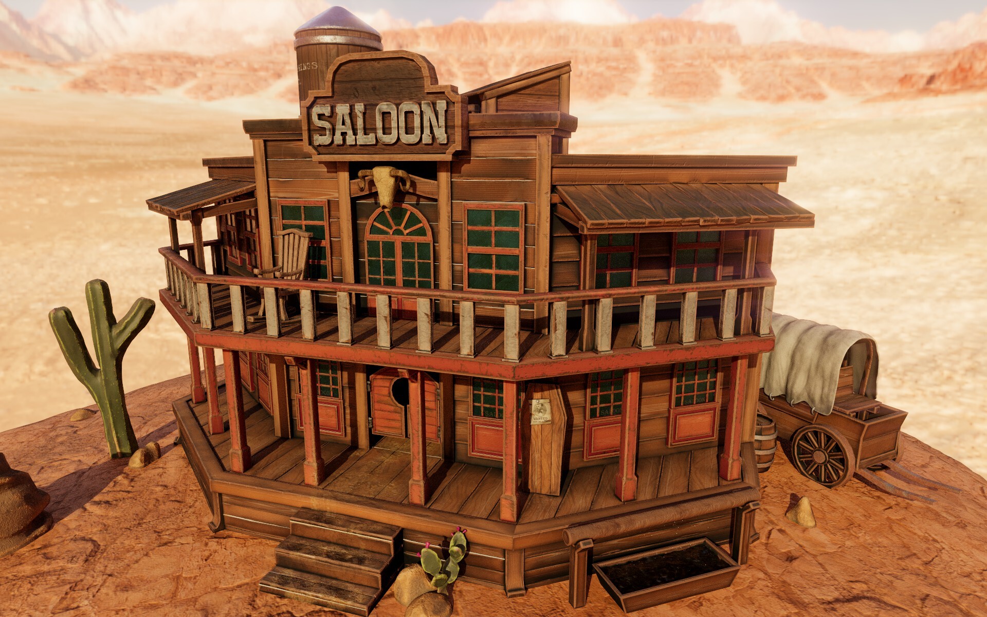 ArtStation - Saloon Scene - Substance Painter Beginner's Guide