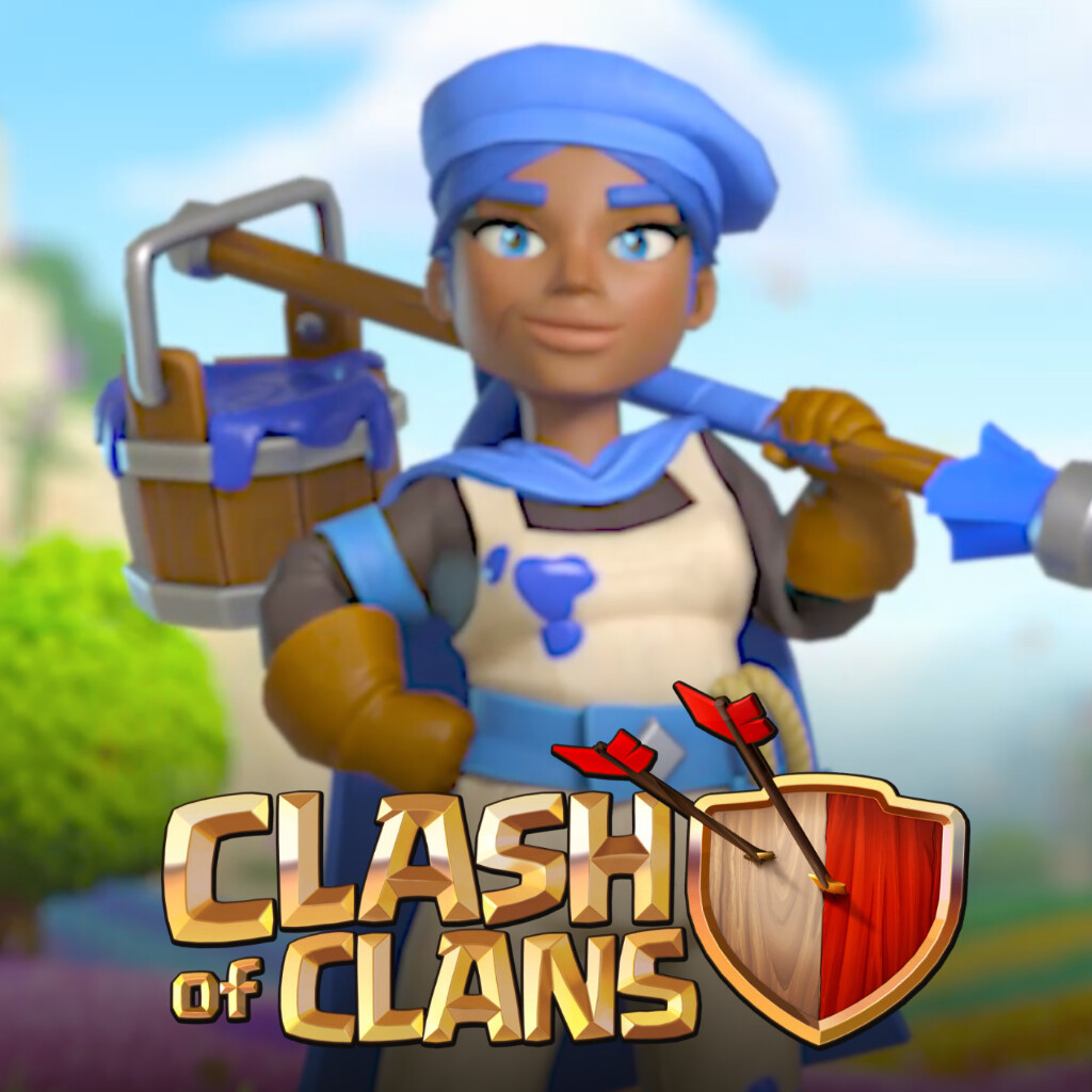 ArtStation - Clash of Clans : Painter Royal Champion Animation