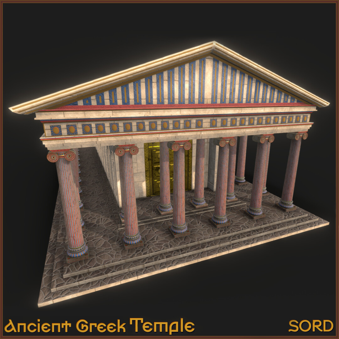 ArtStation - Ancient Greek Temple Painted 3D Model