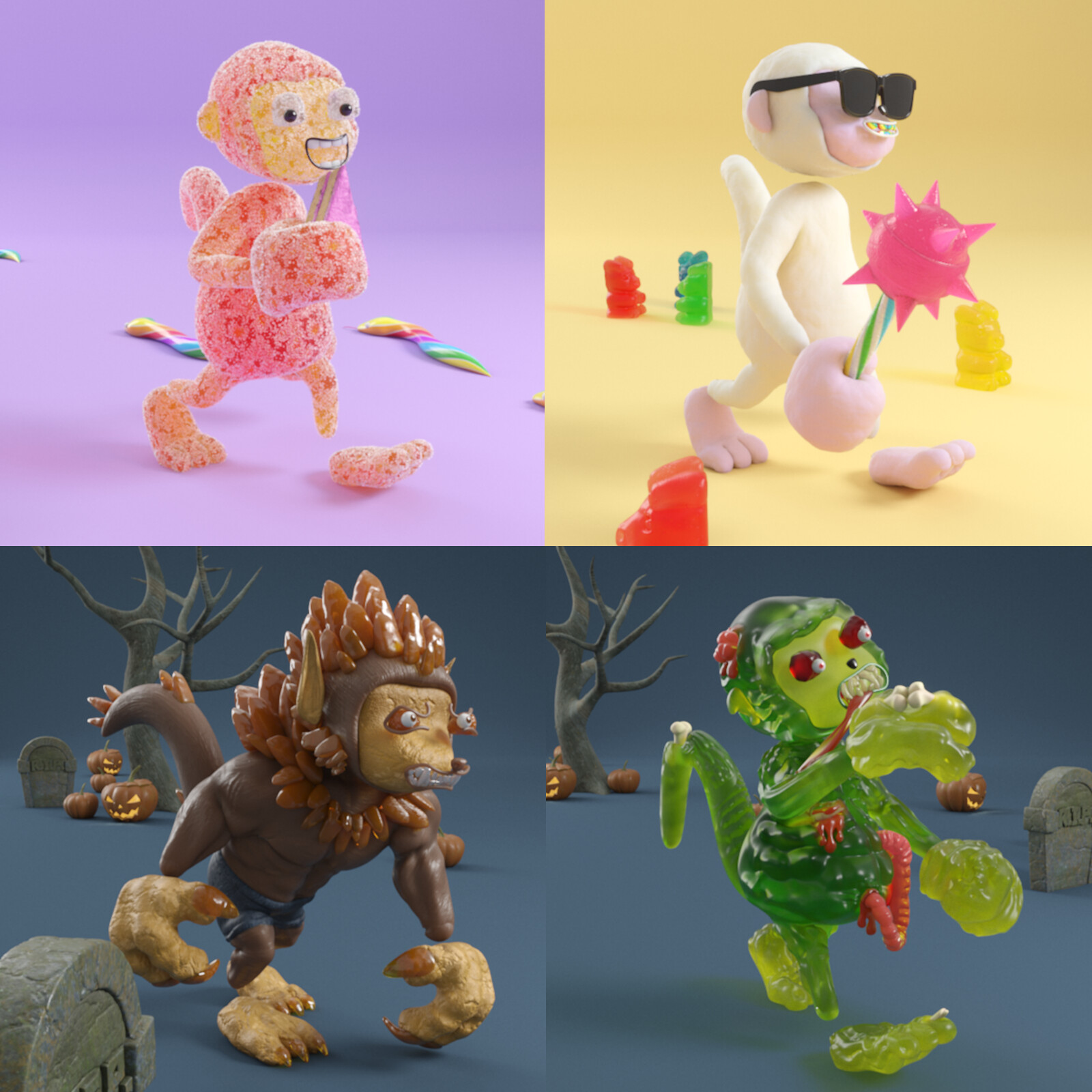 ArtStation - Candy Monkeys Collection