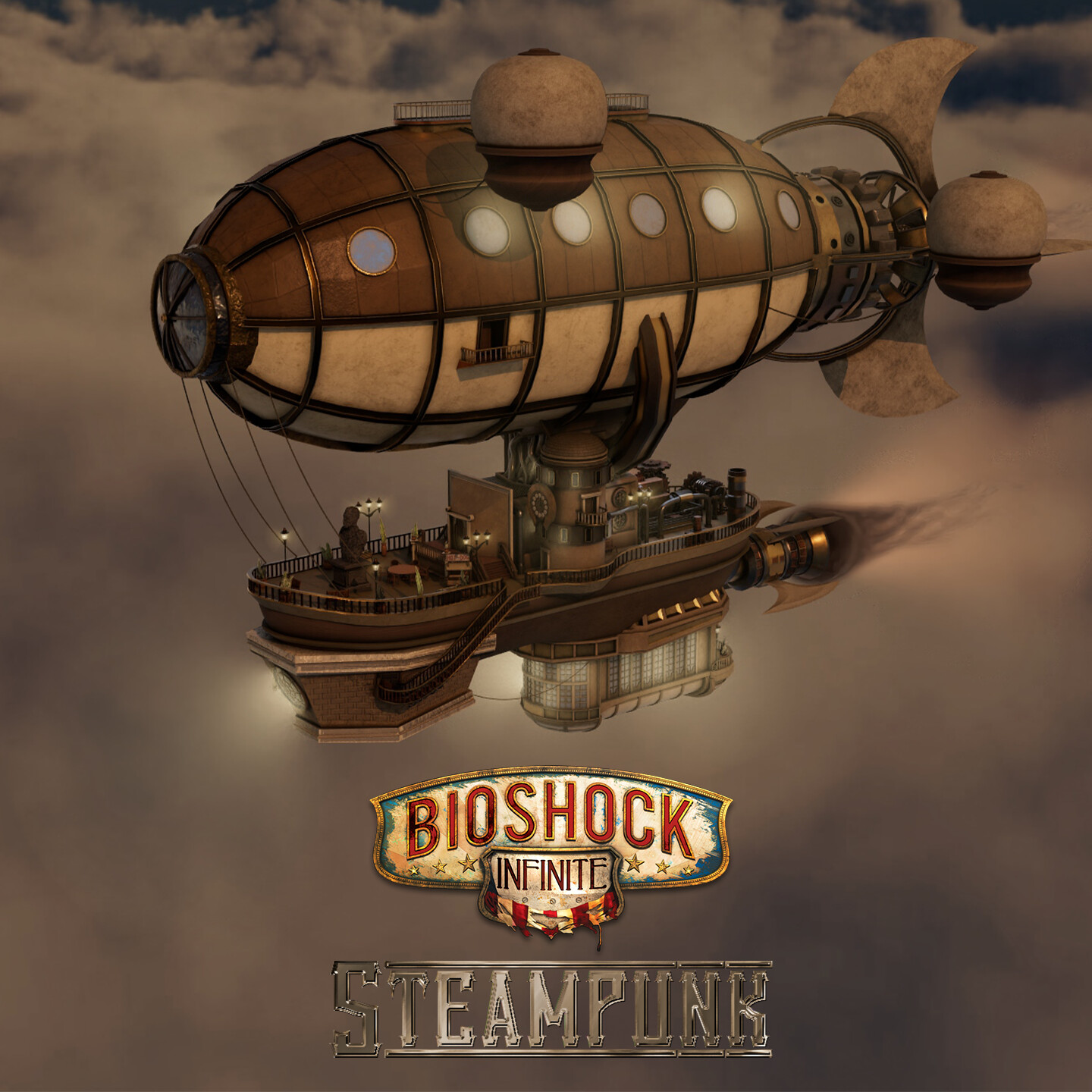 ArtStation - Steampunk Airship Modelisation 3D