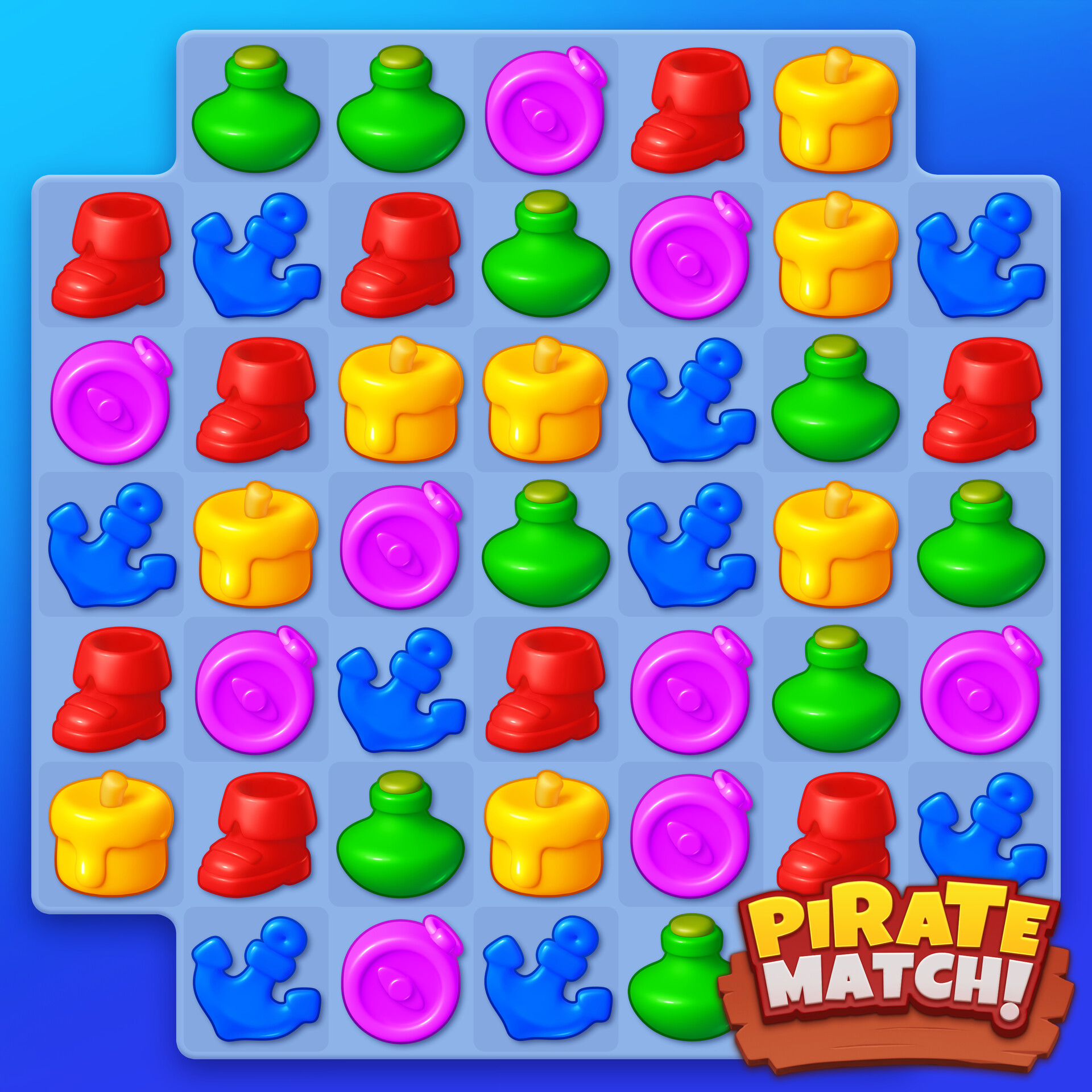 ArtStation - Pirate Match 3 Concept