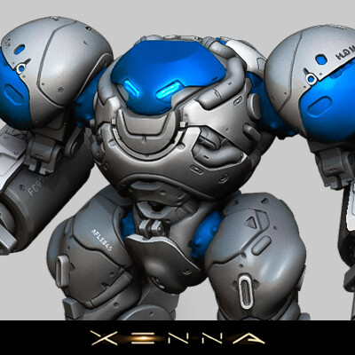 ArtStation - Robot concept for the game "Xenna"