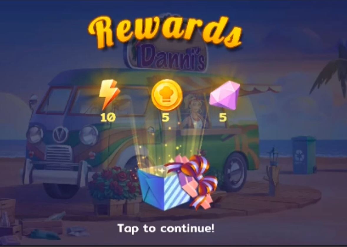 ArtStation - Cafe Rescue - Merge Game Reward popup