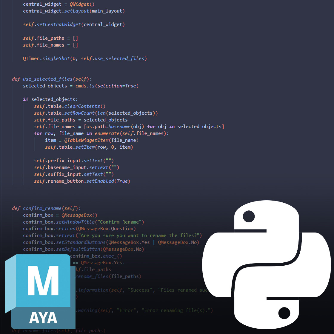 ArtStation - Python Rename Tool- Maya