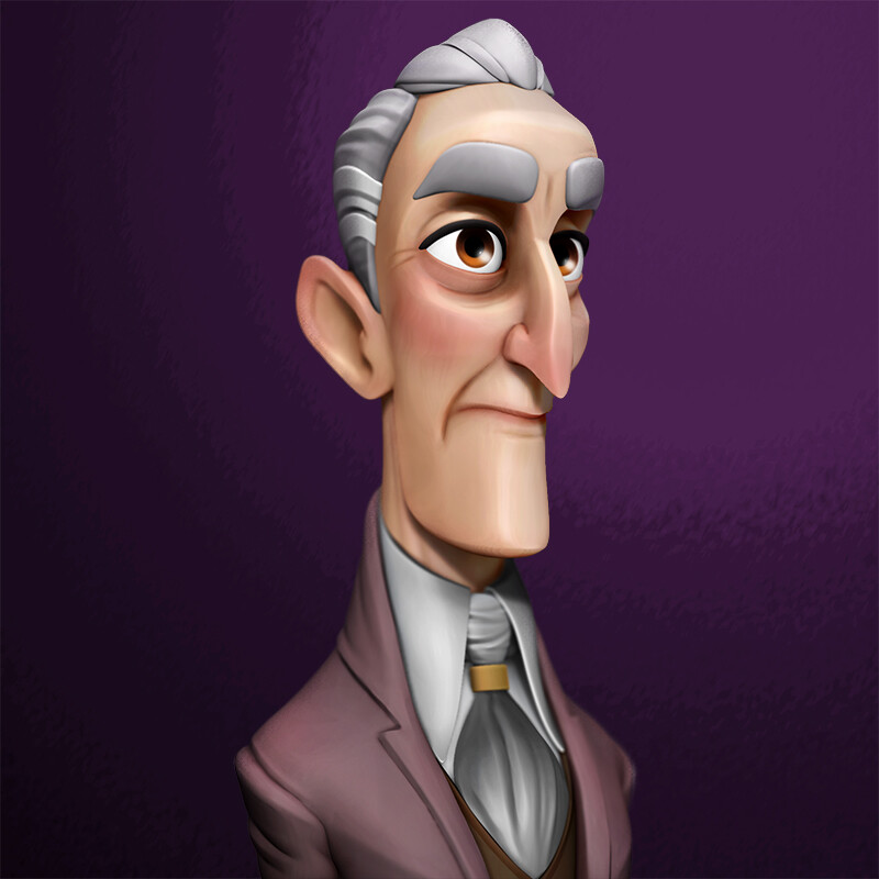 ArtStation - Old Man Stylized Portrait