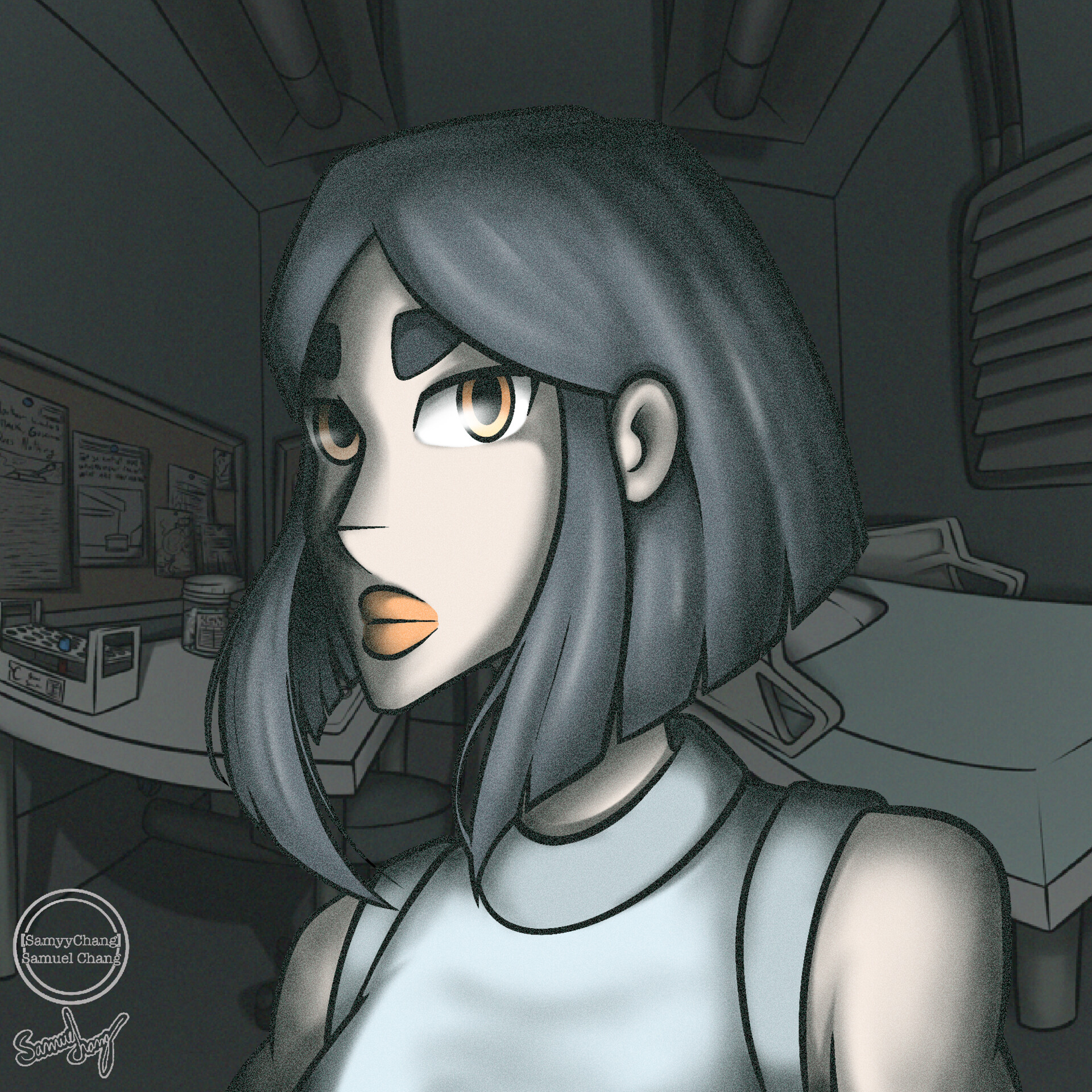 ArtStation - Camelia - Virus Girl Character Design - Sam Chang Bravo