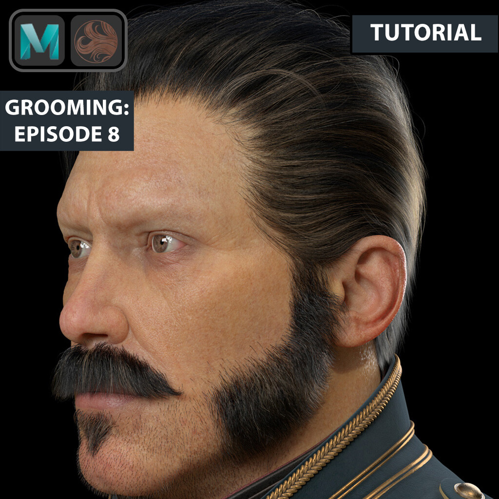 ArtStation - Ornatrix | Maya grooming for character "Commander" from ...