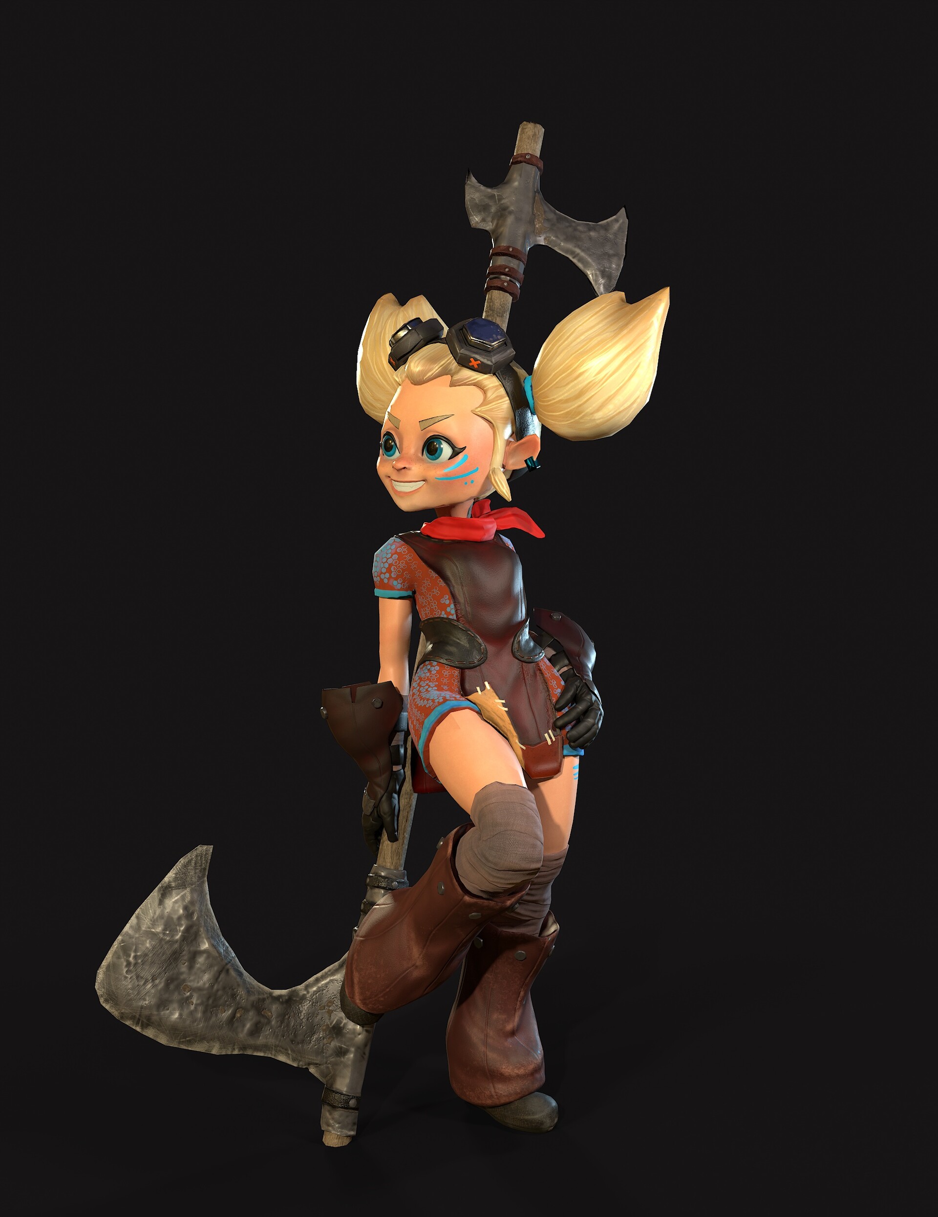ArtStation - a mechanical girl, source: www.artstation.com/olga_makarova