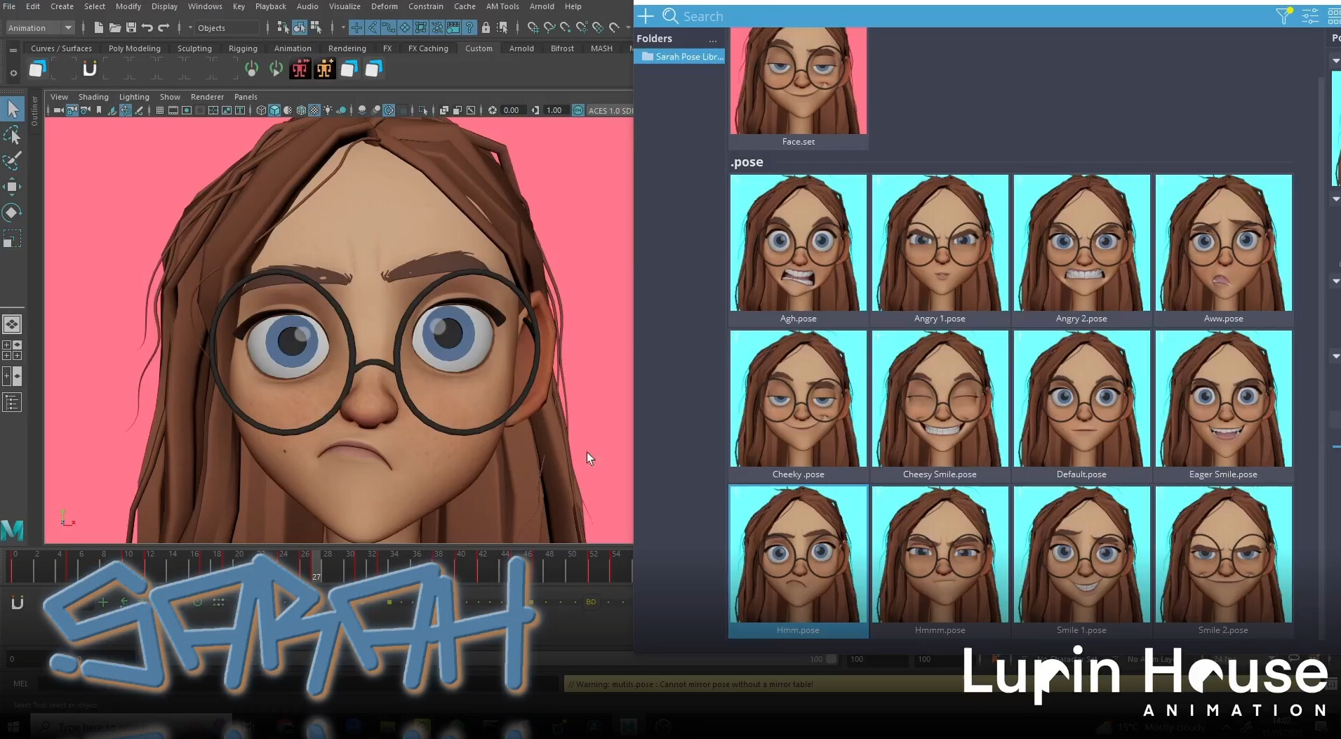 ArtStation - "Sarah" rig - character rig (Maya 2023)