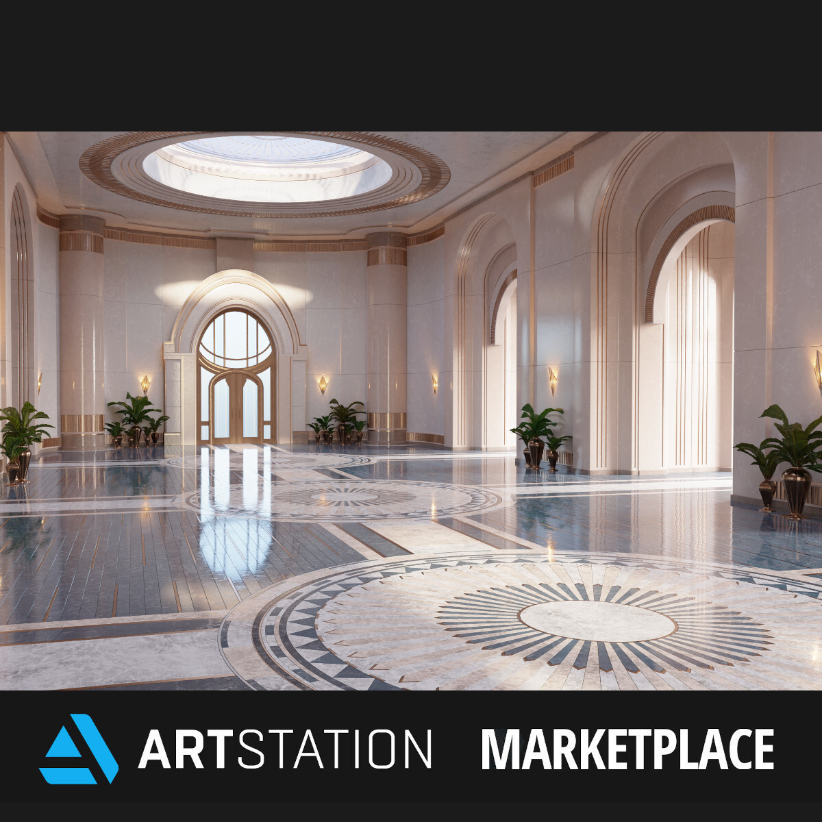 ArtStation - Classic Art Deco Hall