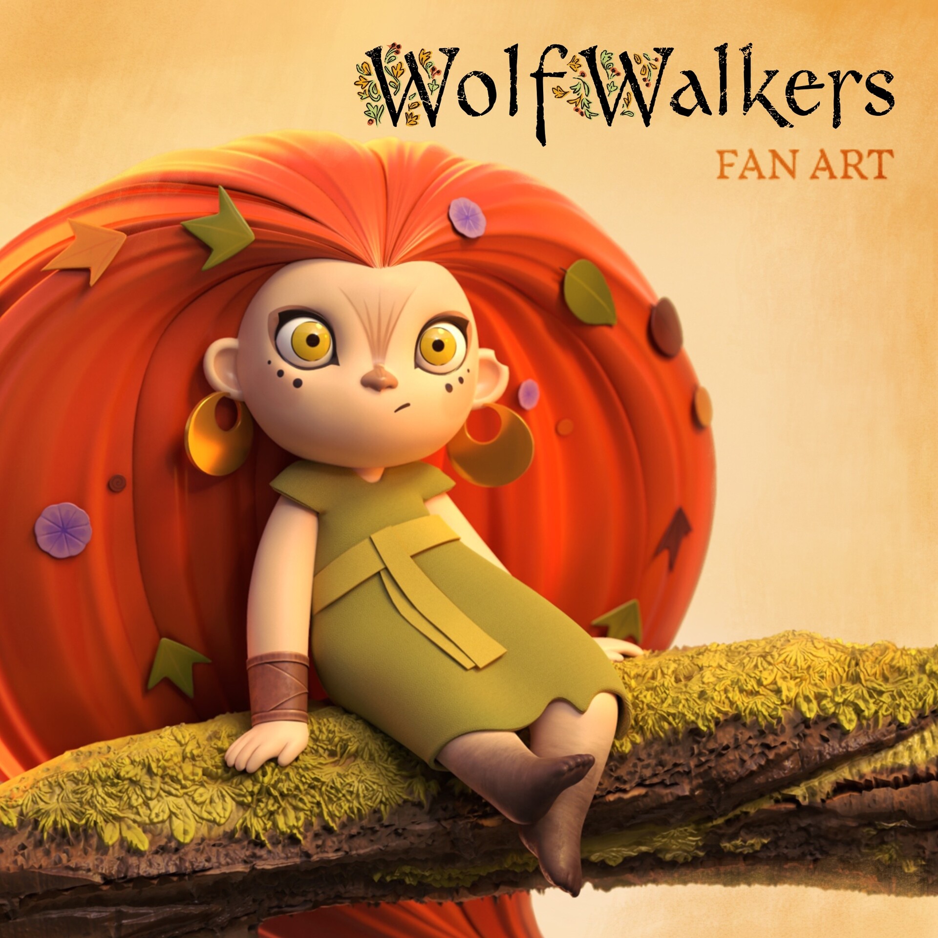 ArtStation - Wolfwalkers fan art (3D)