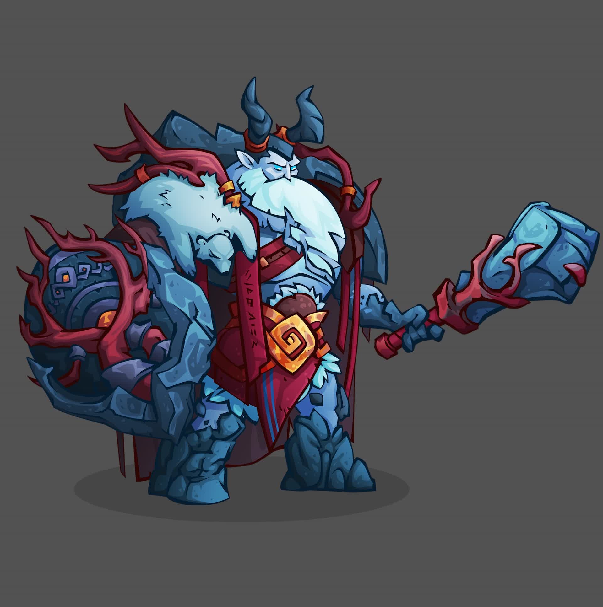 ArtStation - Ice Giant Boss (Spine 2D Animation)