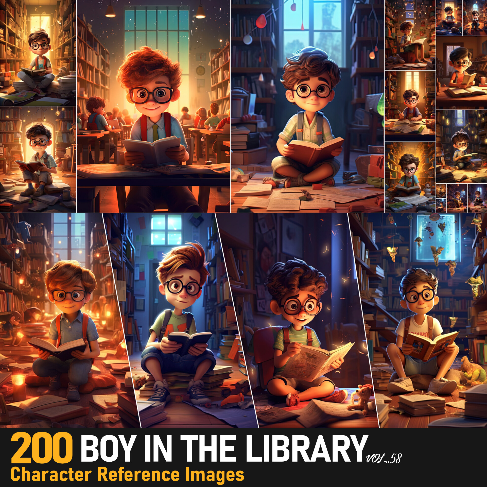 ArtStation - Boy In The Library VOL.58|4K Reference Images