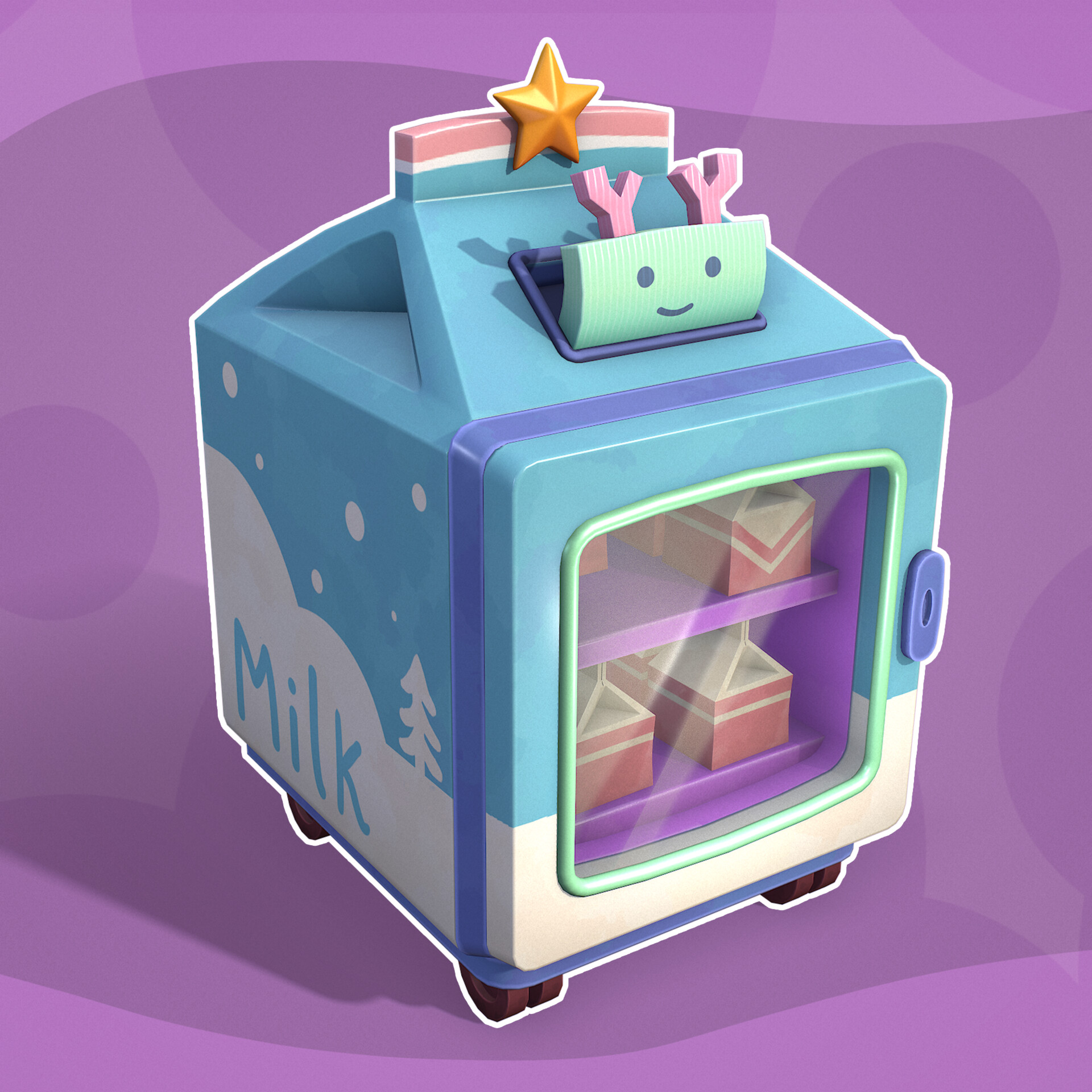 ArtStation - Milk Fridge