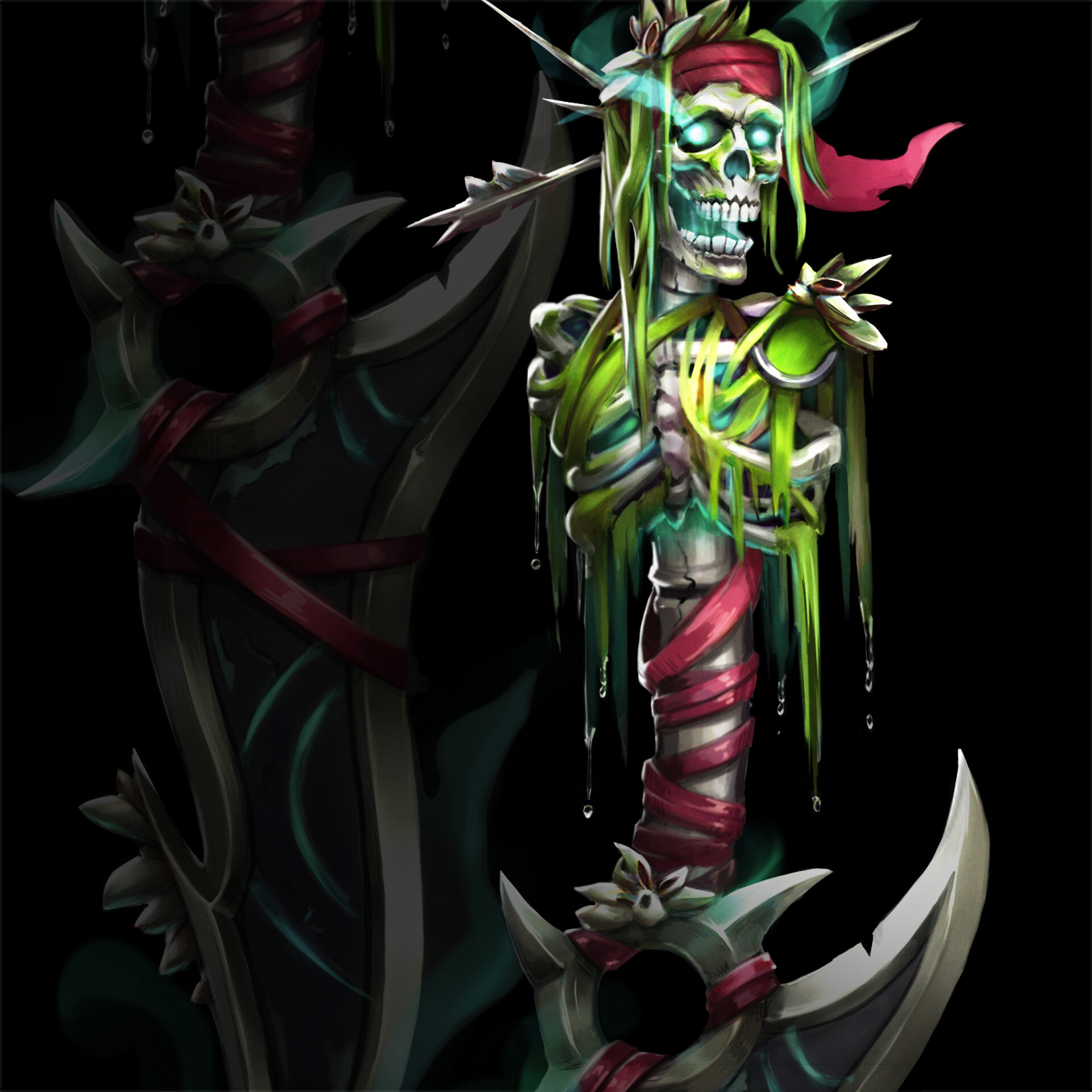 ArtStation - Cursed pirate dagger concept
