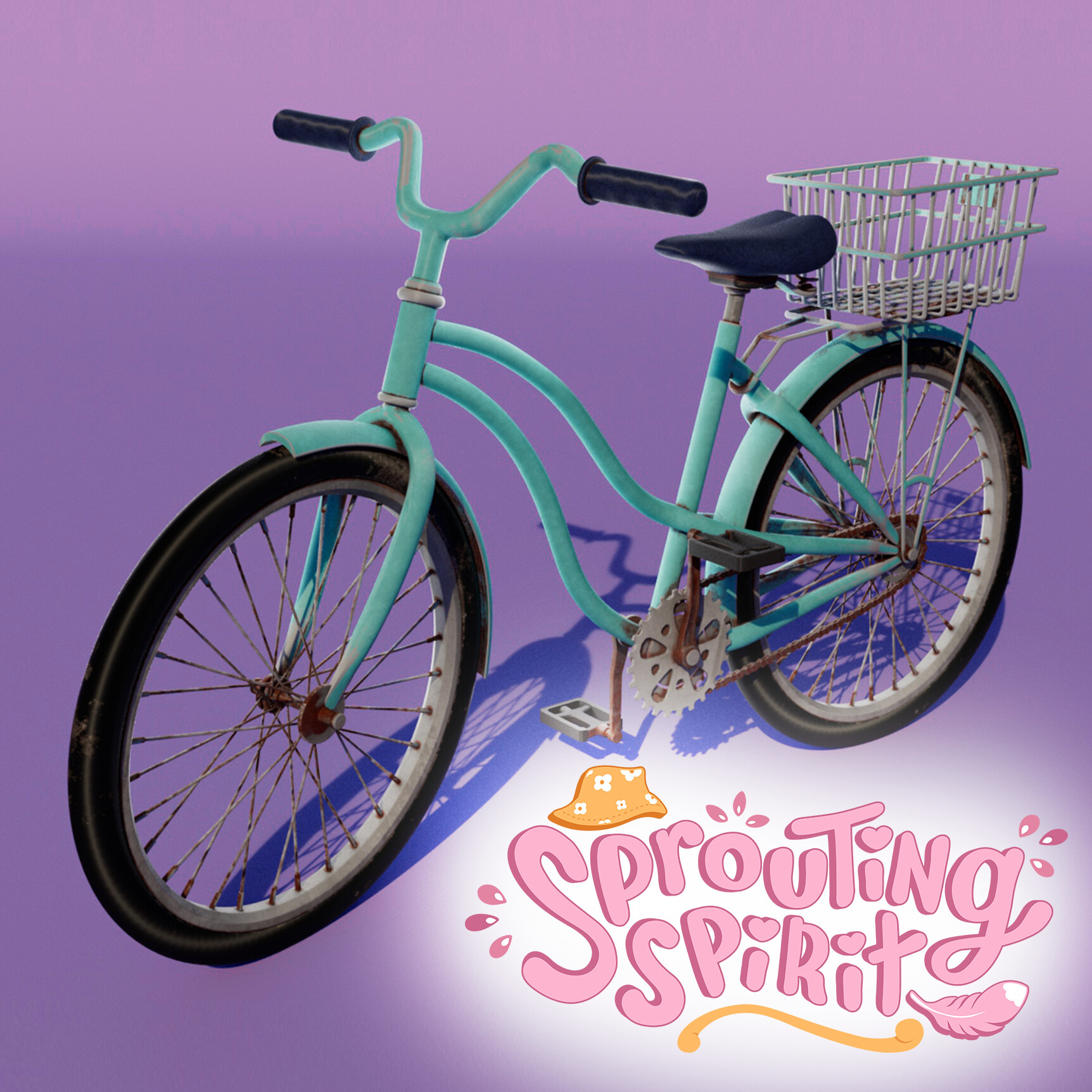 ArtStation - Bike with basket - Sprouting Spirit
