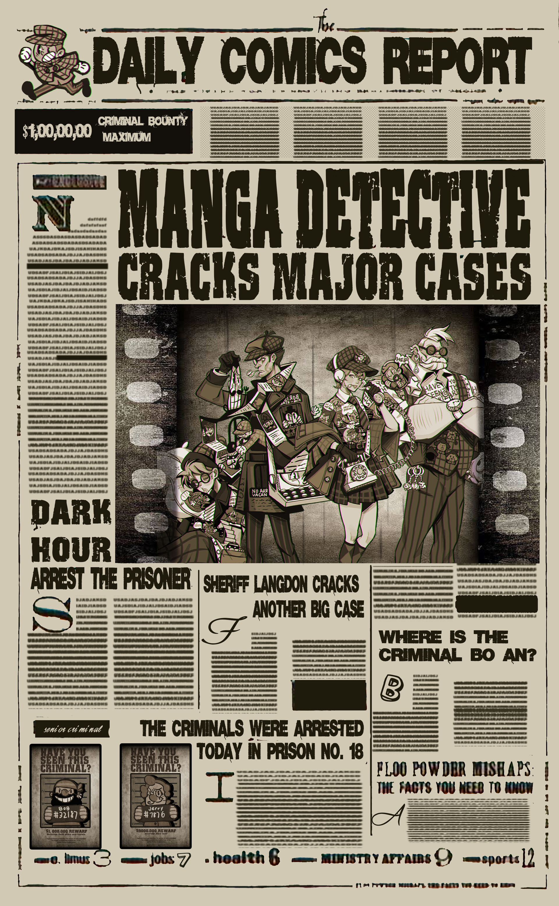 ArtStation - newspaper detective agency