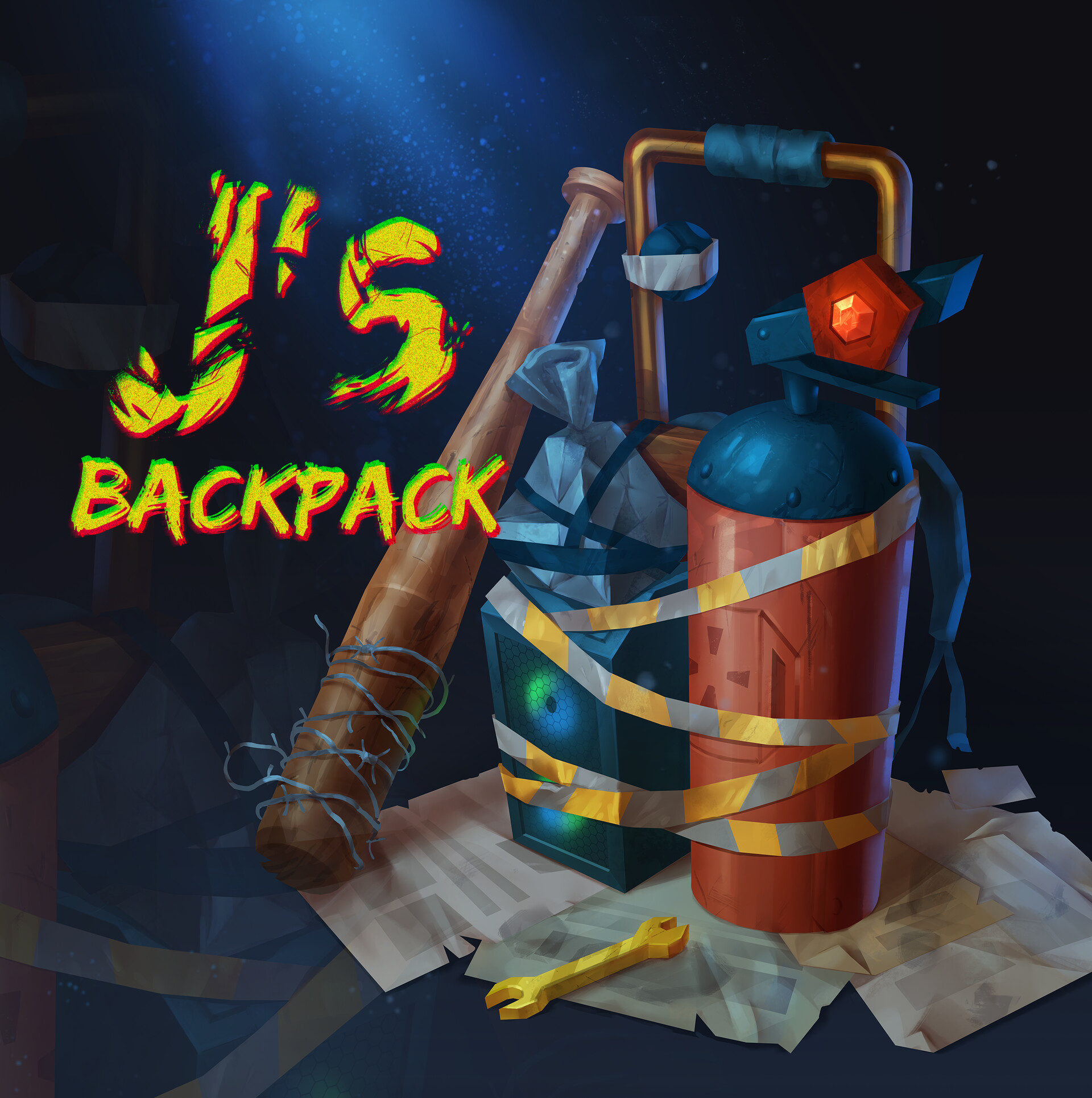 ArtStation - Fighter character's backpack concept