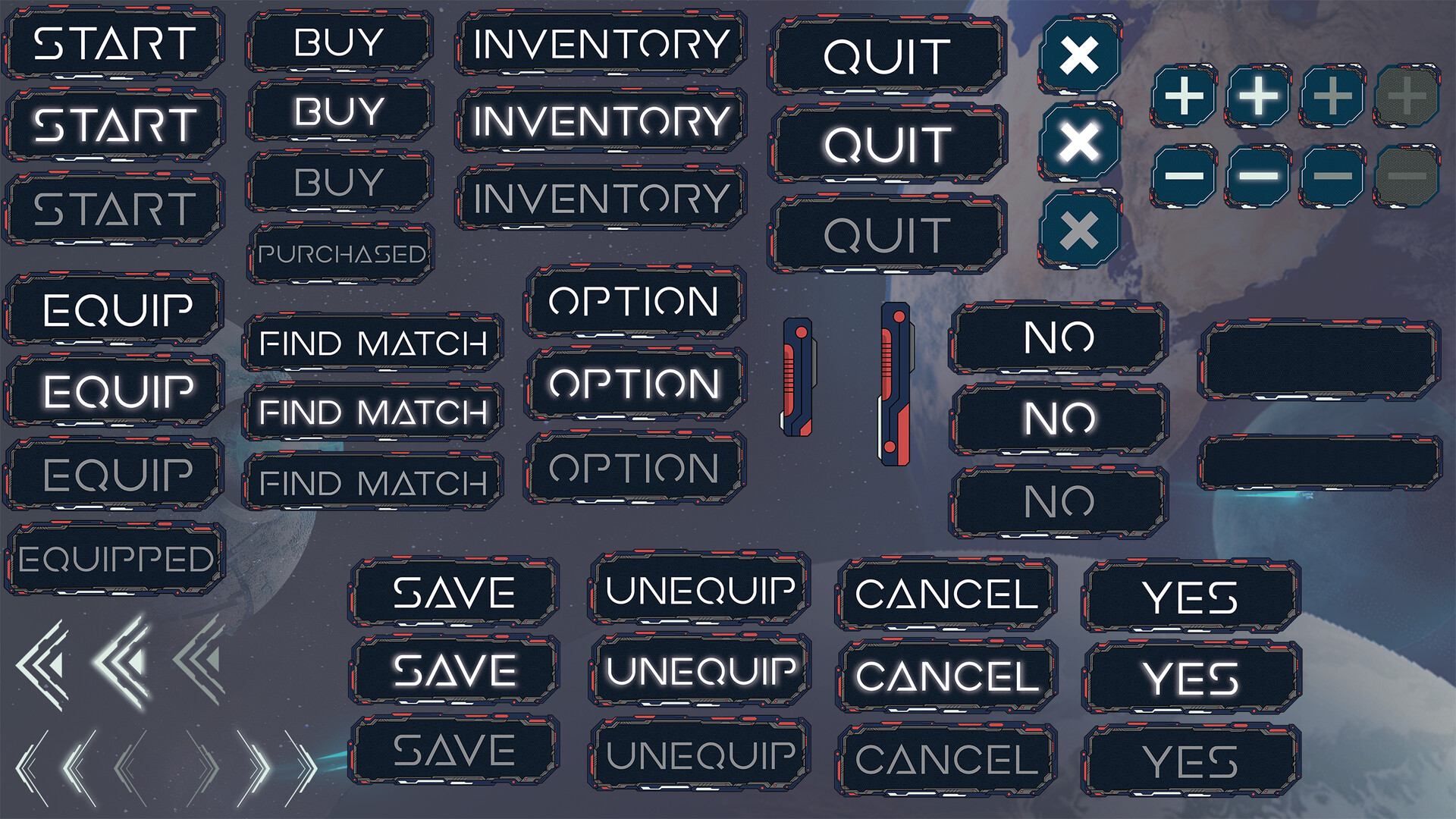 ArtStation - Sci Fi UI Buttons