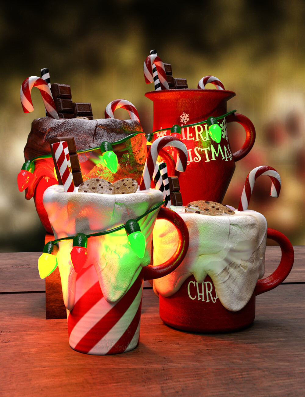 ArtStation - Christmas Mugs