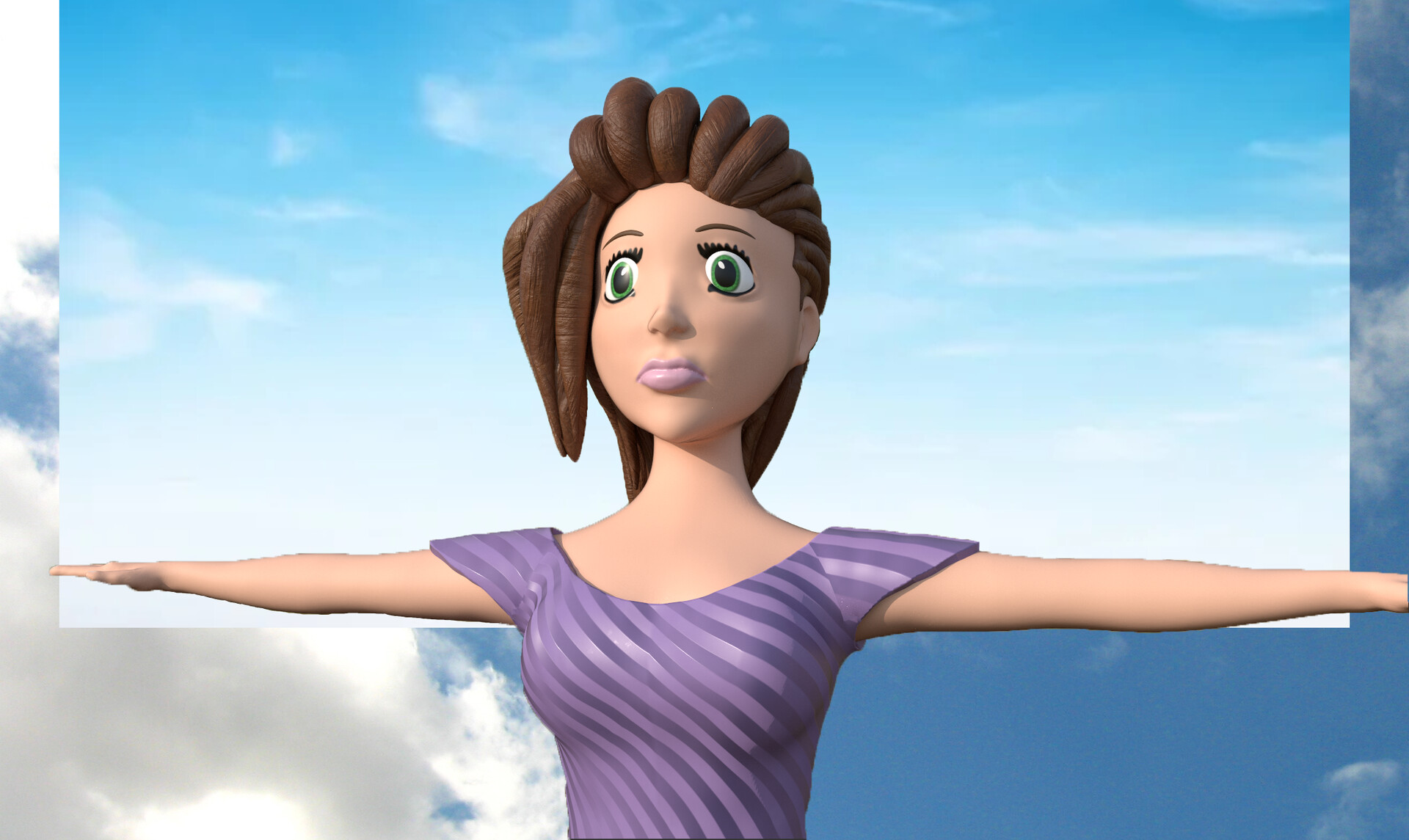 ArtStation - Stylized Female Character 3D Model Zbrush Sculpt