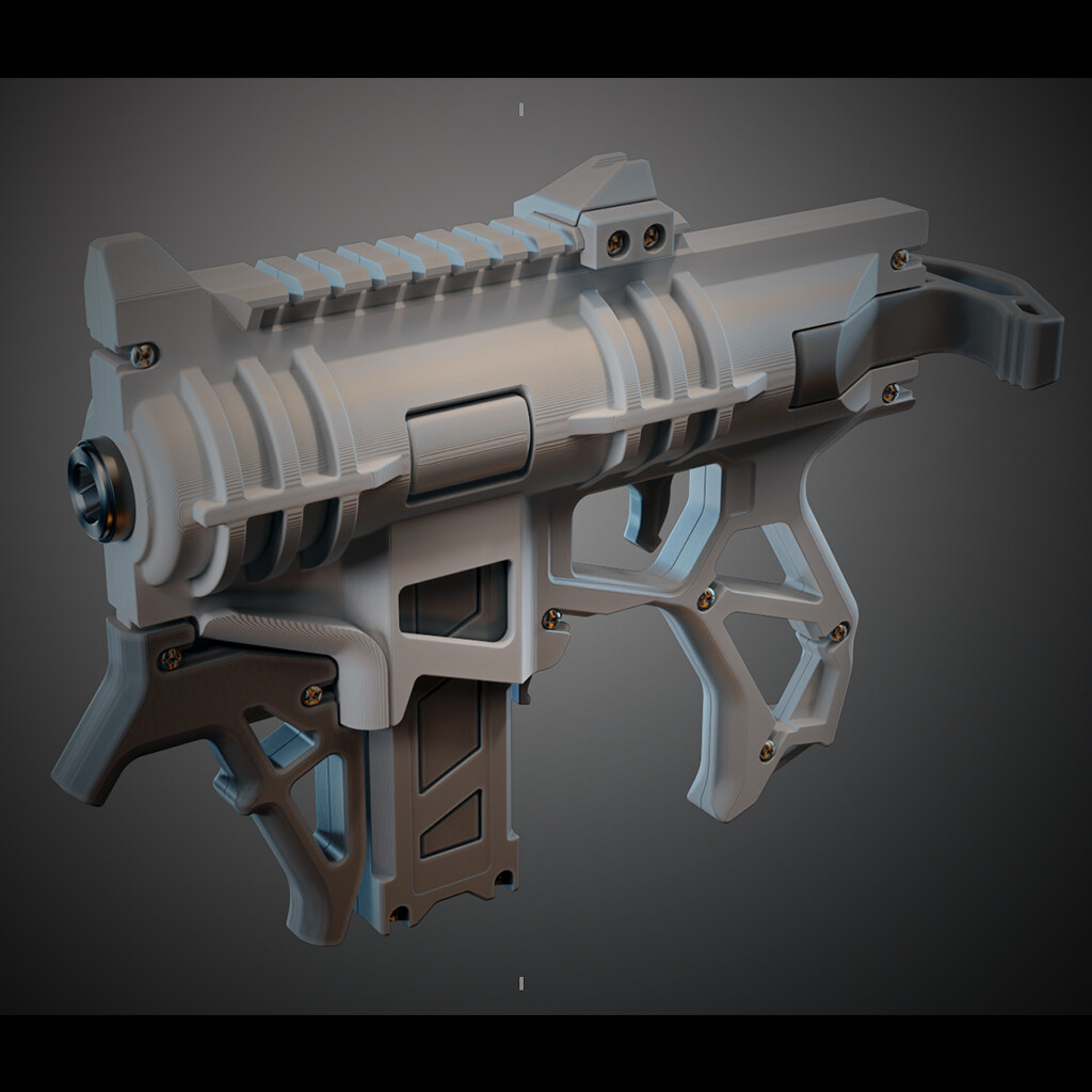 ArtStation - Equalizer - 3D printed gun