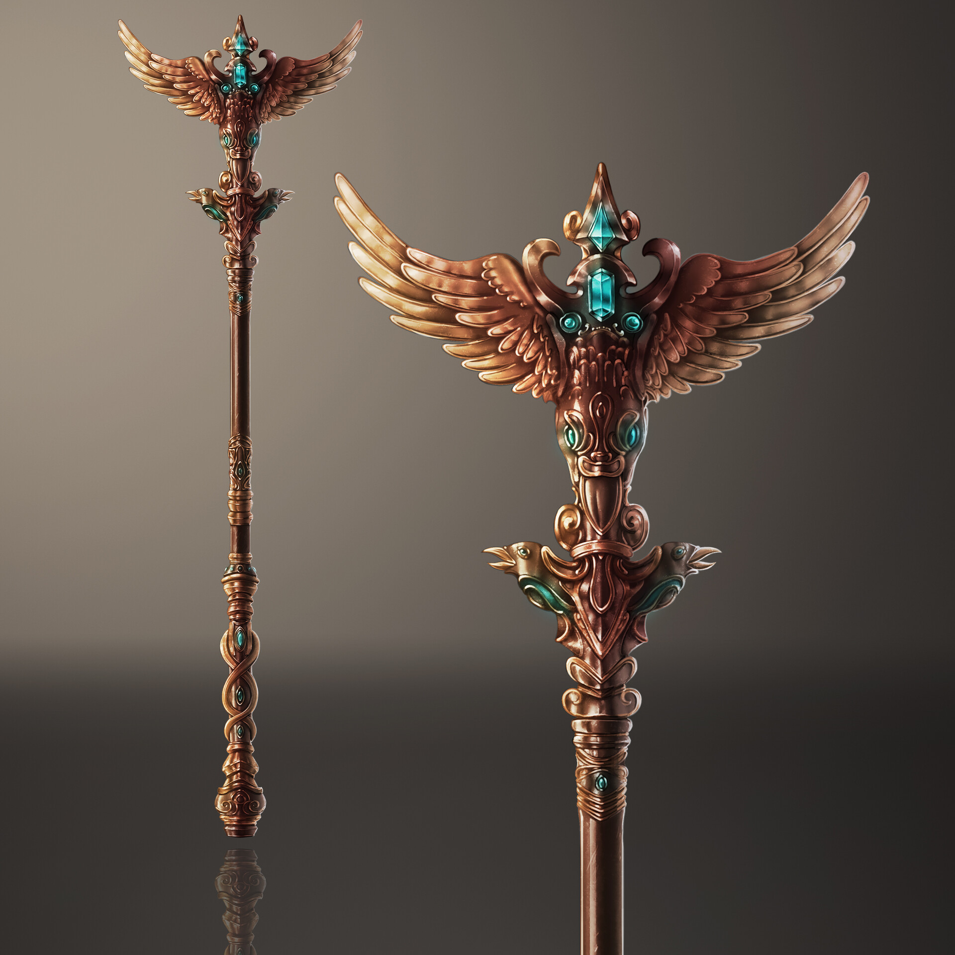 ArtStation - [COMMISSION] Scepter design for DND project