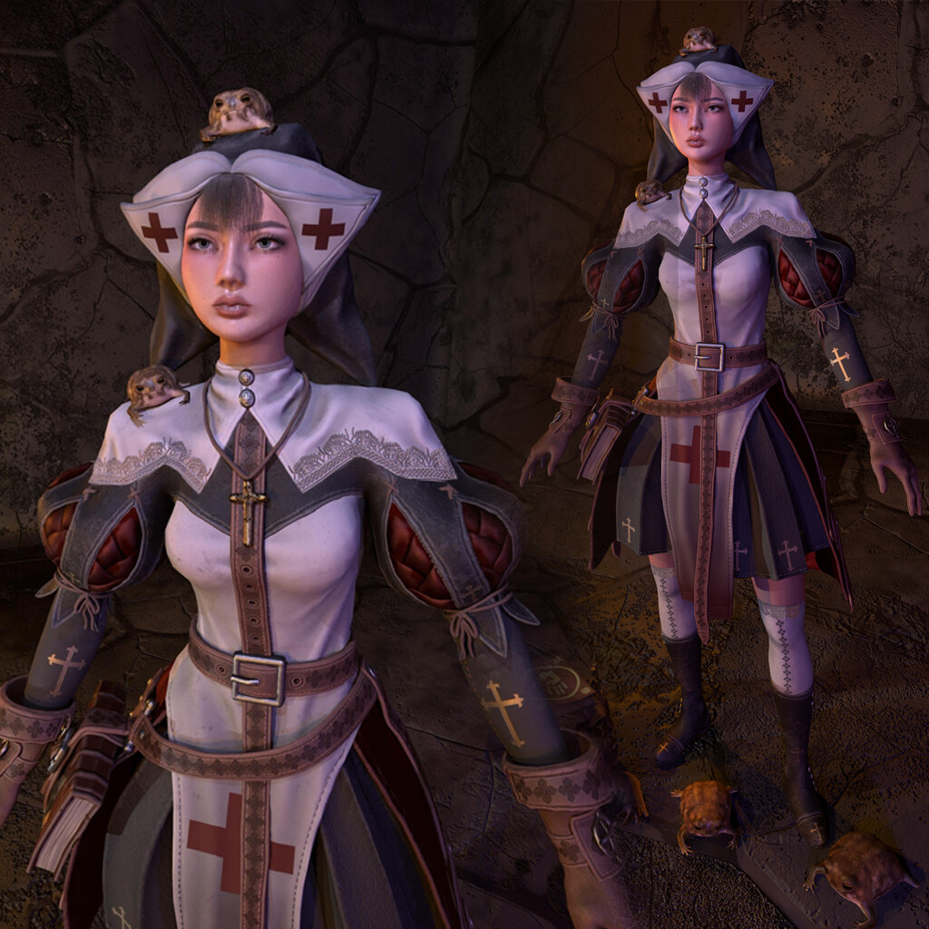 ArtStation - Nun Medic Character - FMP
