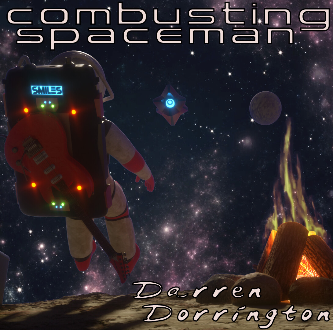 ArtStation - Stream Overlay-Combusting Spaceman