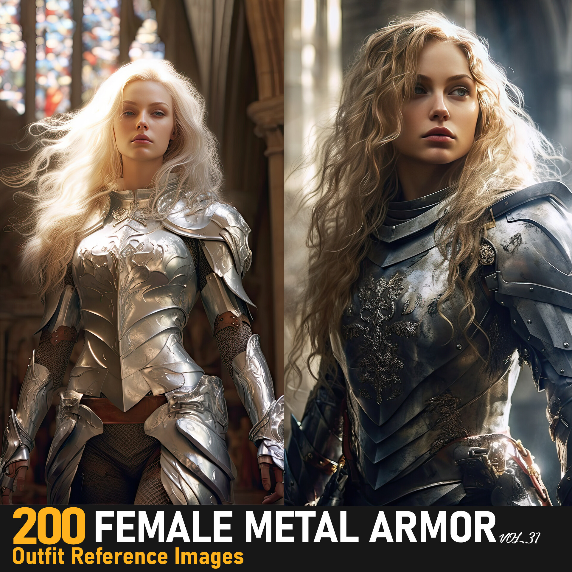 ArtStation - Female Metal Armor VOL.31|4K Reference Images
