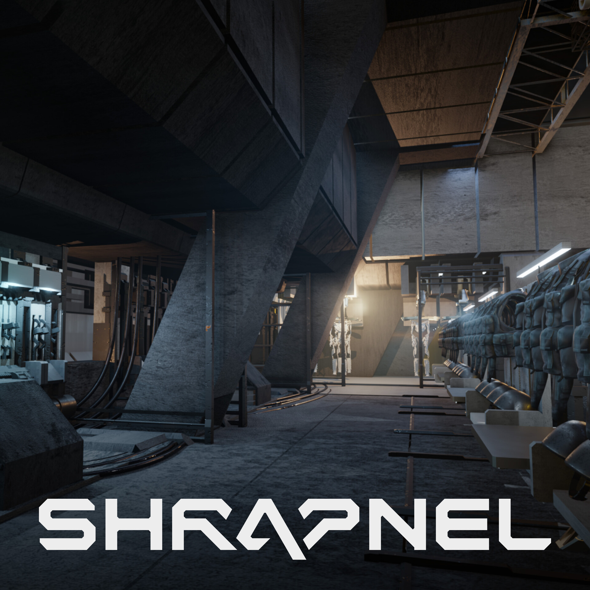 ArtStation - SHRAPNEL_Gun range interior