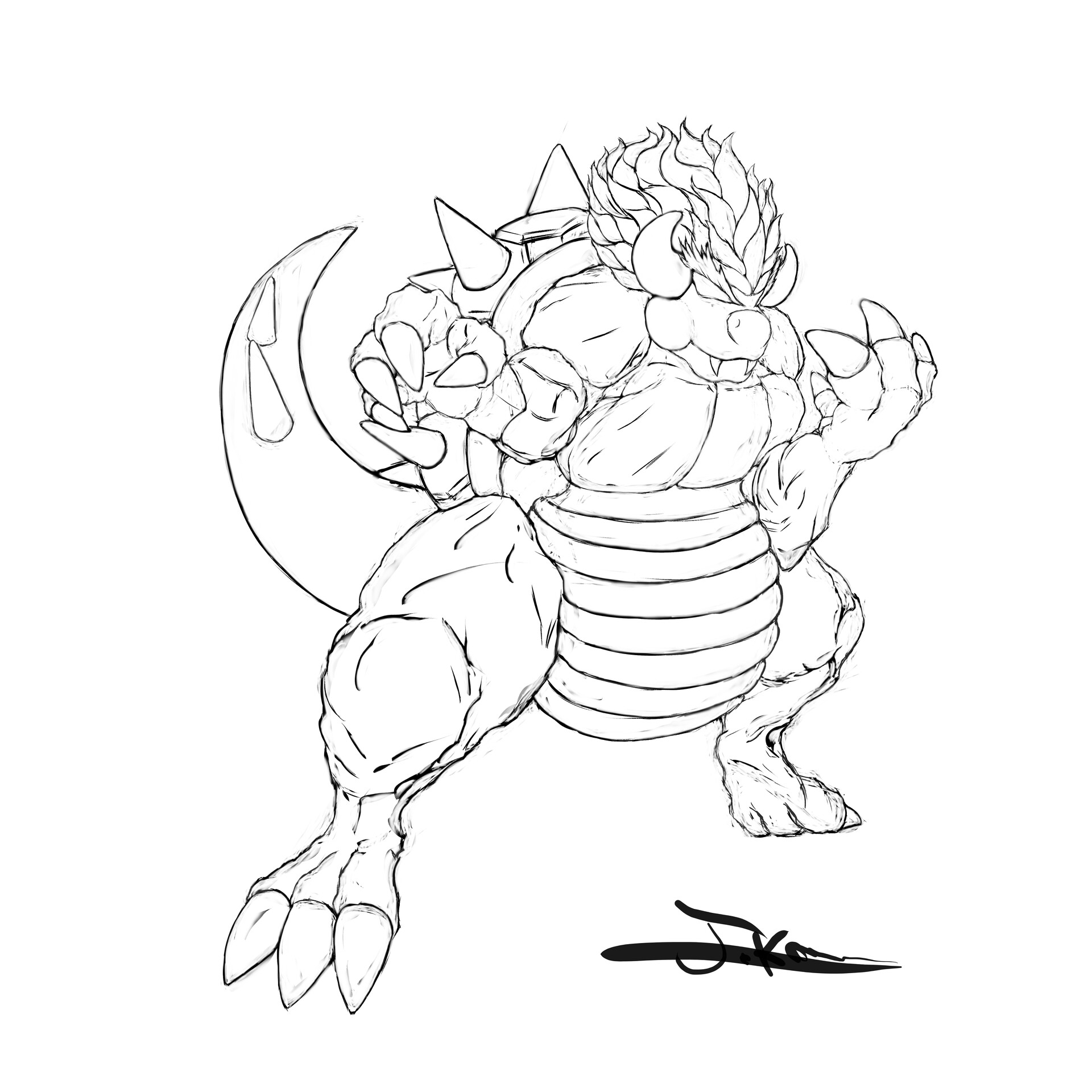 ArtStation - Bowser Fan Art (Character Design Challenge #101 Super ...