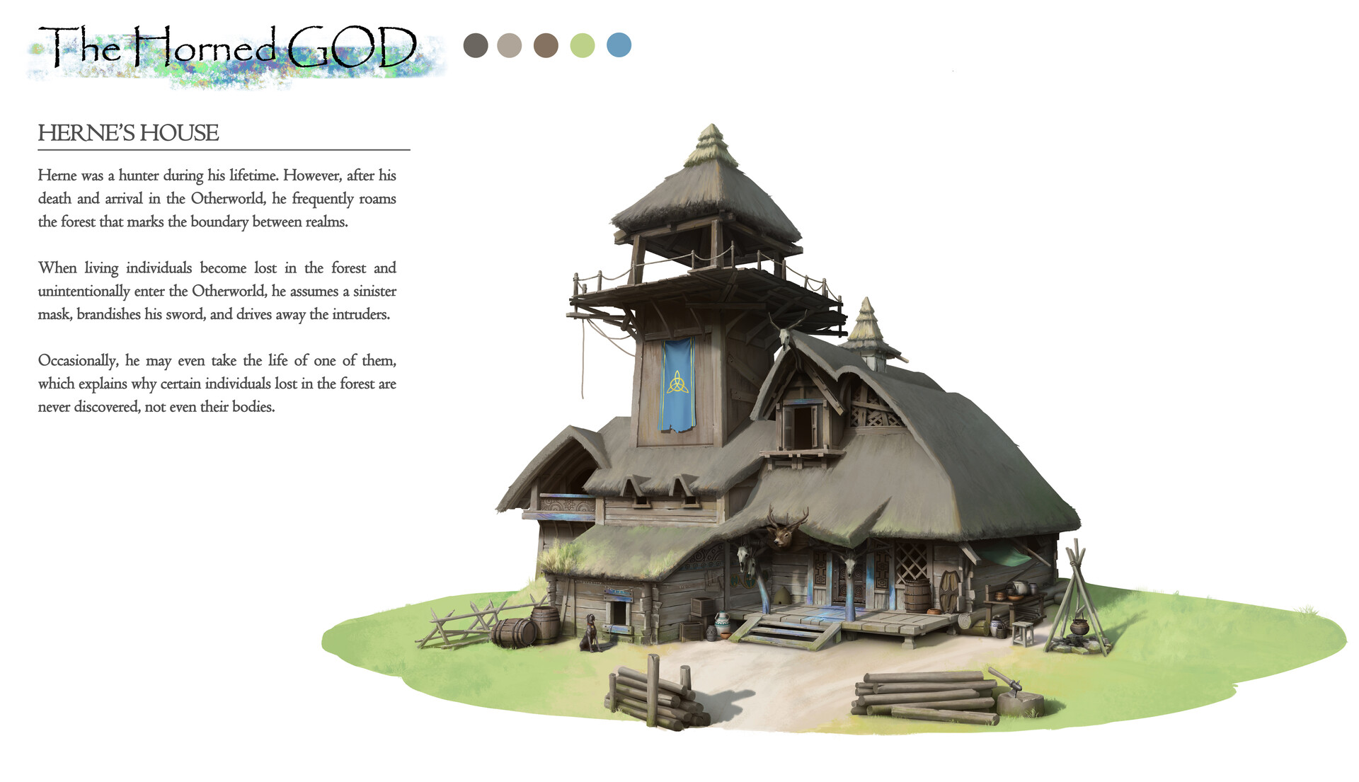 ArtStation - 28. THE HORNED GOD- HERNE'S HOUSE