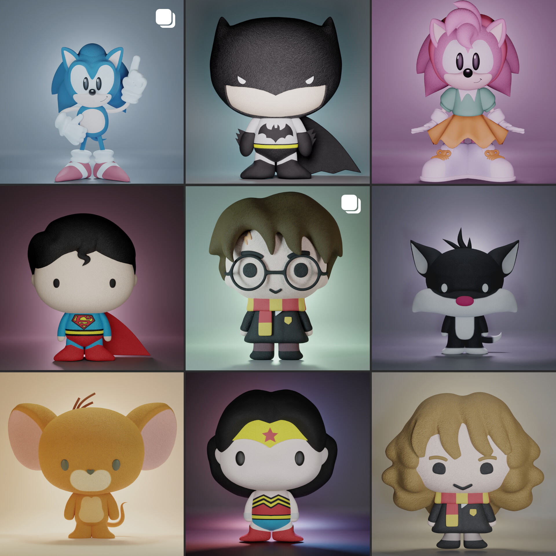 ArtStation - Chibis Characters Comission 💯 2D to 3D