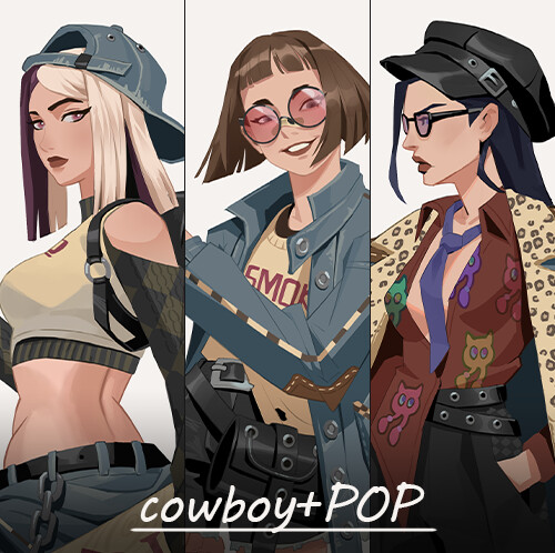 ArtStation - 牛仔+波普 cowboy+POP