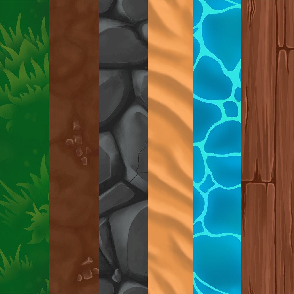 ArtStation - Stylized Handpainted Tiling Textures