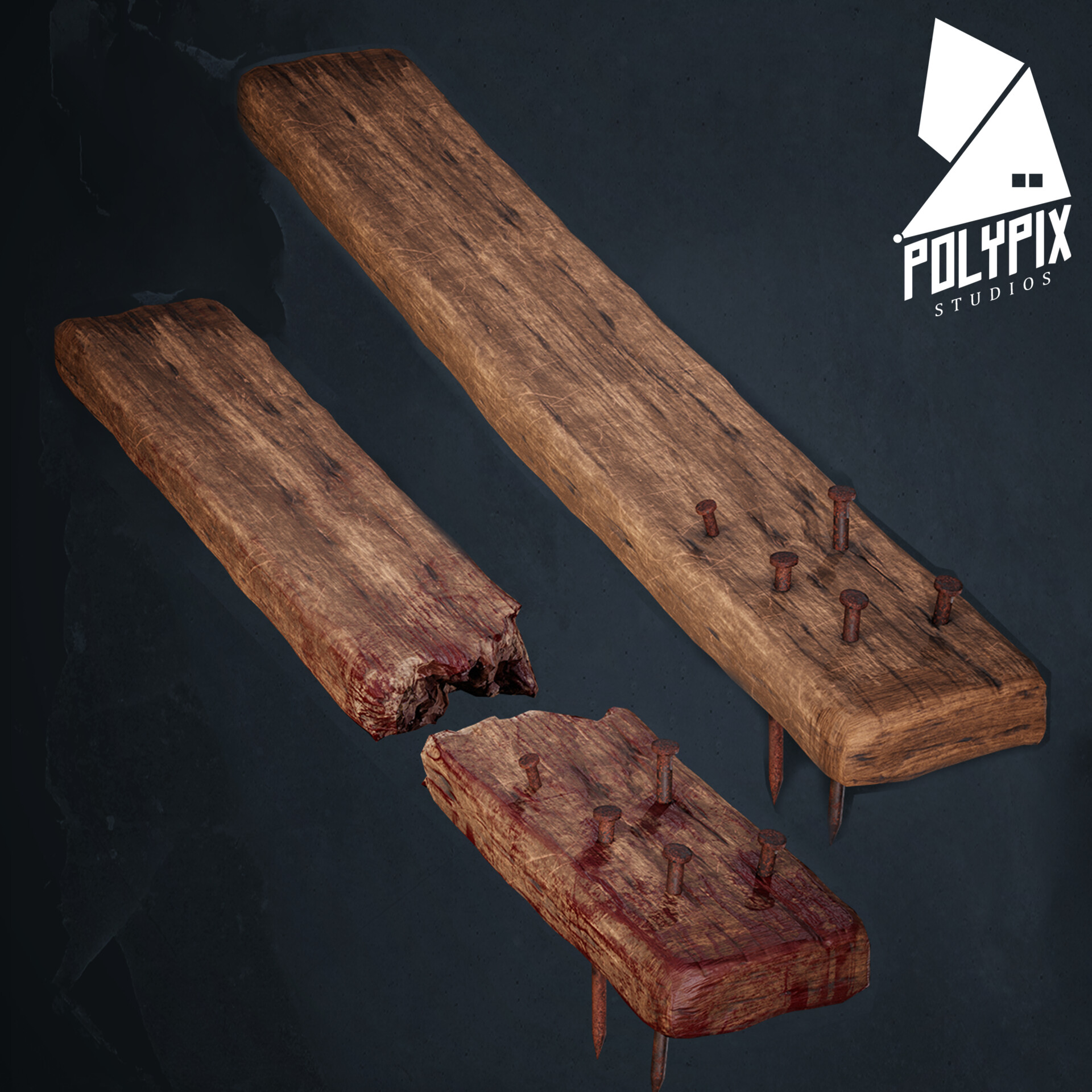ArtStation - Polypix Studios - Nailed Planks
