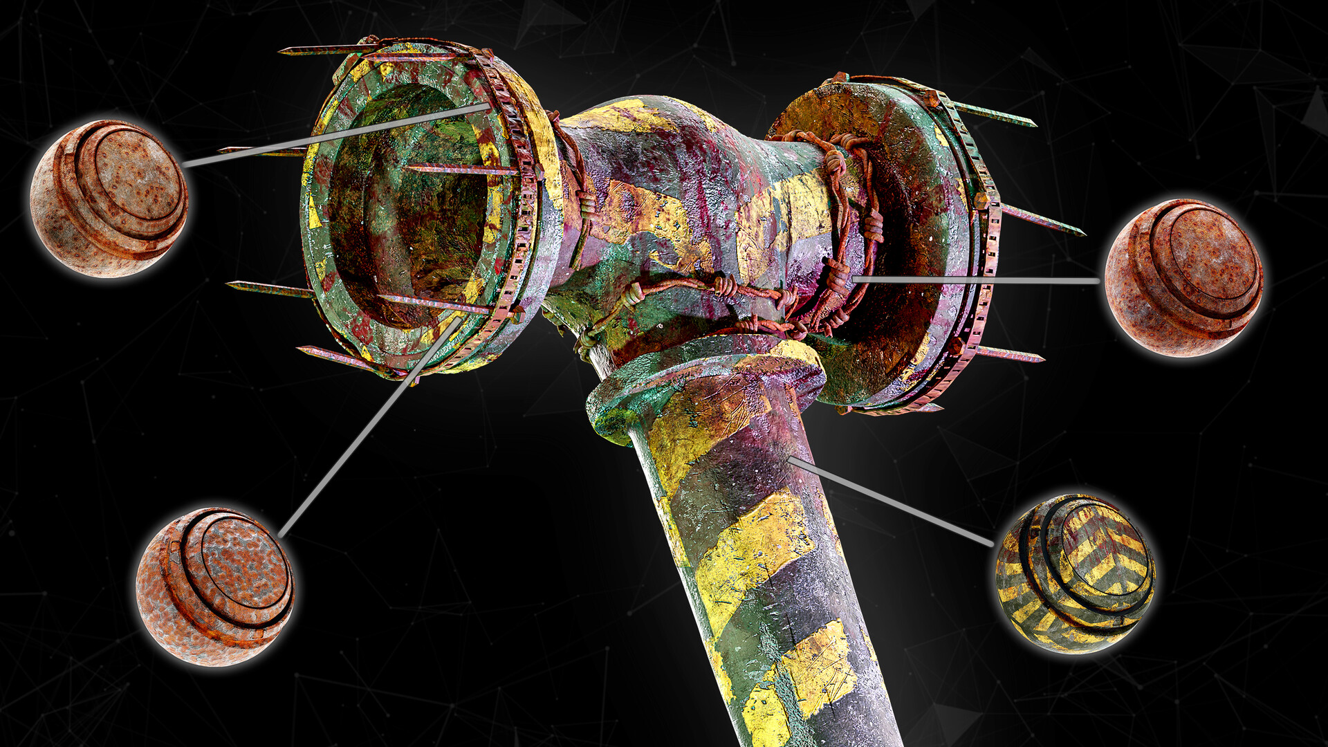 ArtStation - 30 Post Apocalyptic Metal Smart Materials For Substance ...