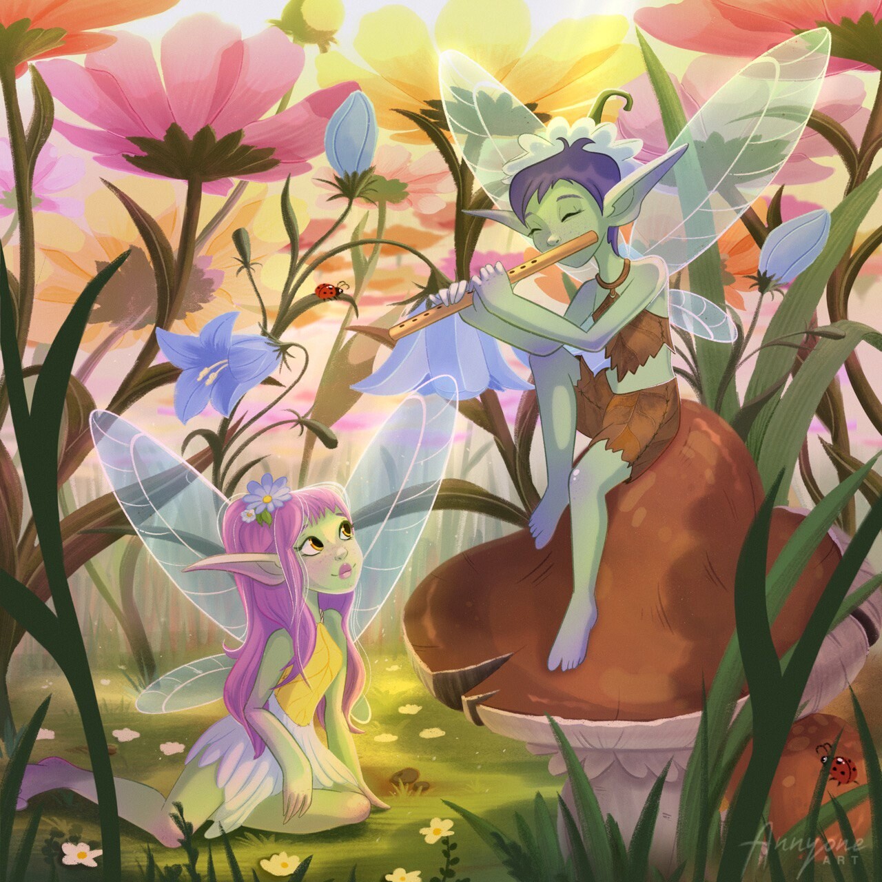 ArtStation - Date at sunset